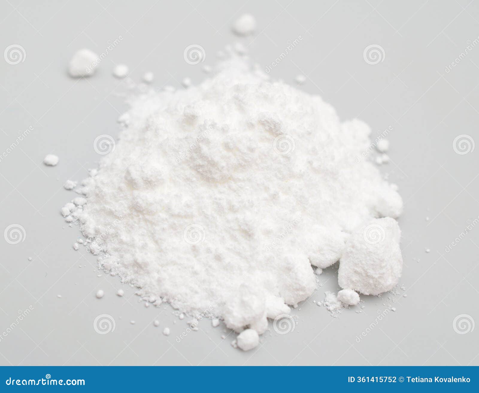 Caffeine Powder on the Light Gray Background Stock Photo - Image of ...