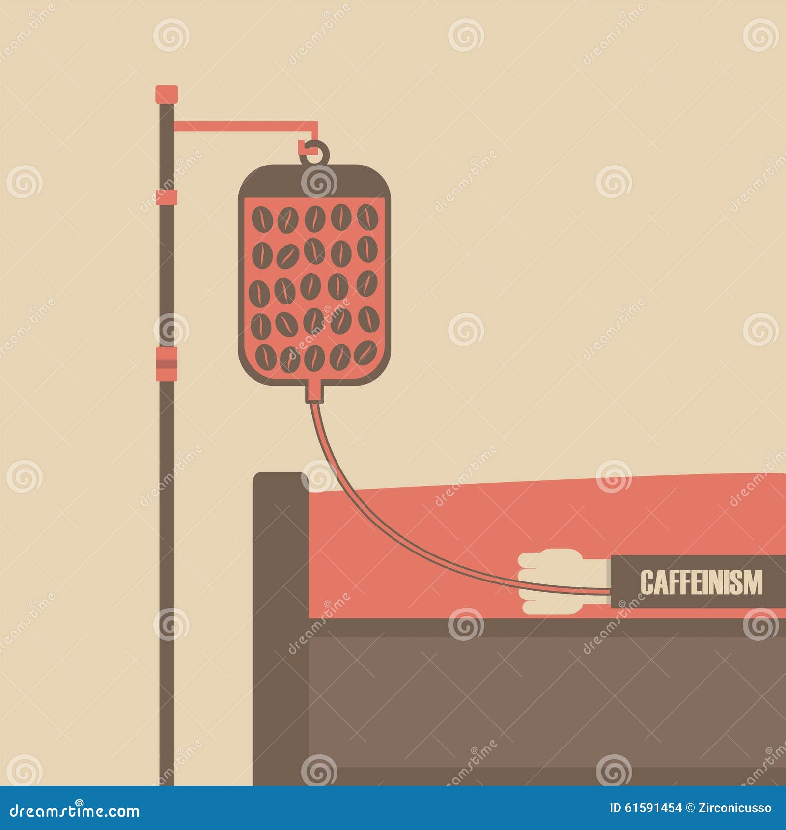 Caffeinism stock vector. Illustration of heal, medical - 61591454