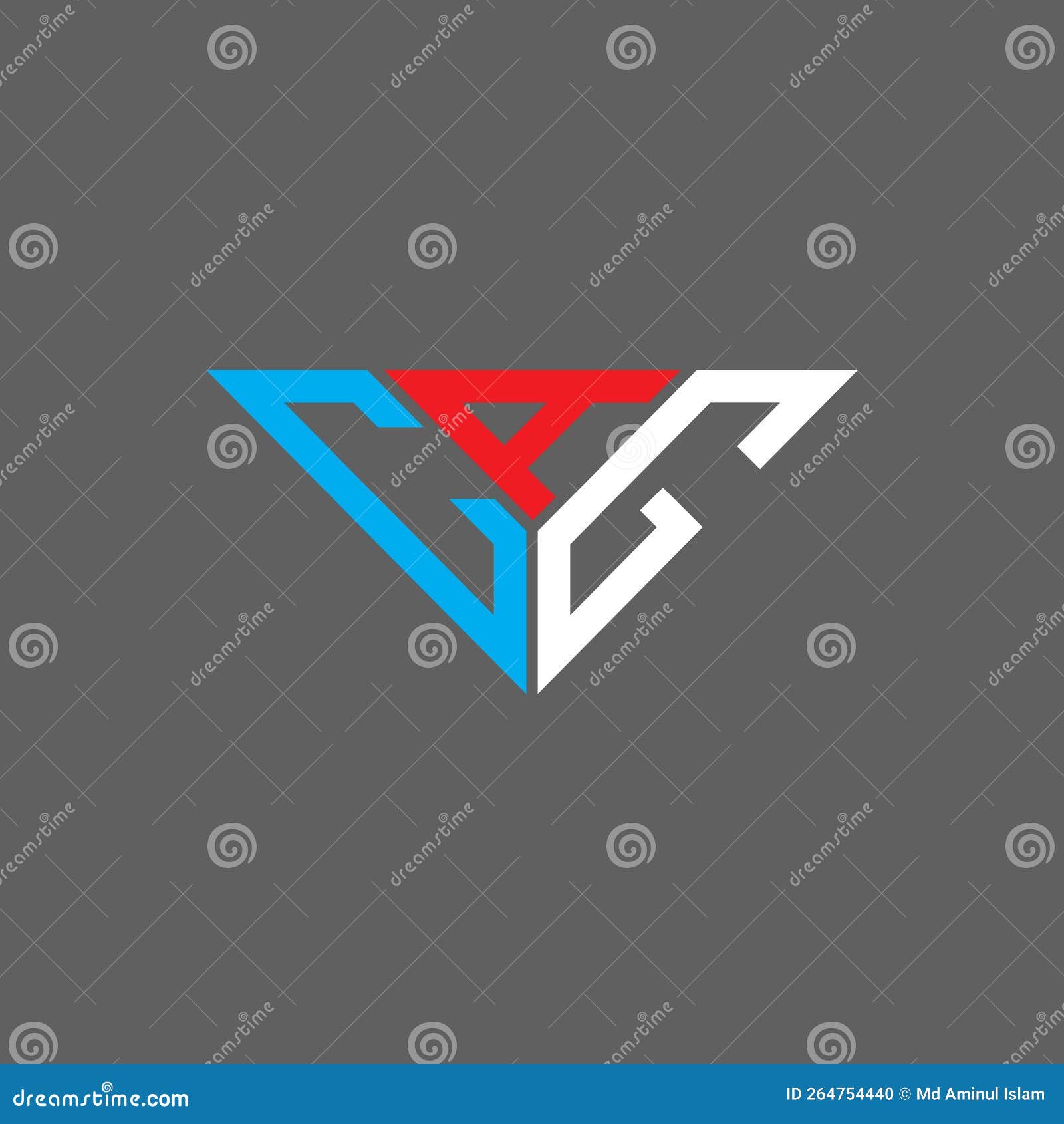 CAG Letter Logo Creative Design with Vector Graphic, Stock Vector ...
