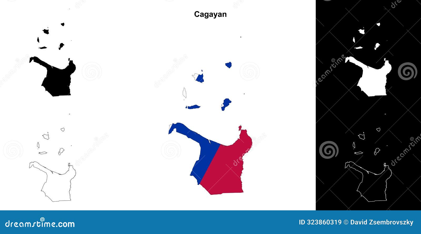 Cagayan outline map stock vector. Illustration of area - 323860319