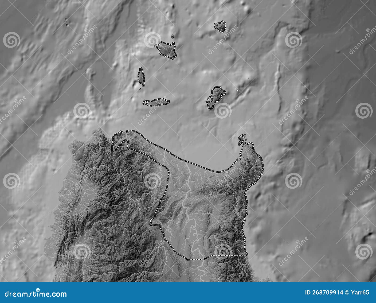 Cagayan, Philippines. Grayscale. No Legend Stock Illustration ...