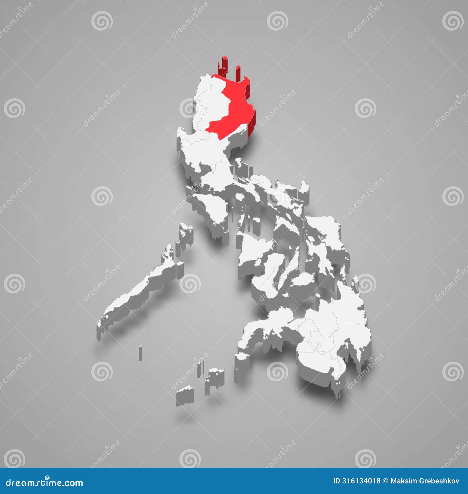 Cagayan Valley Map Of The Philippines With Philippine National F Vector ...