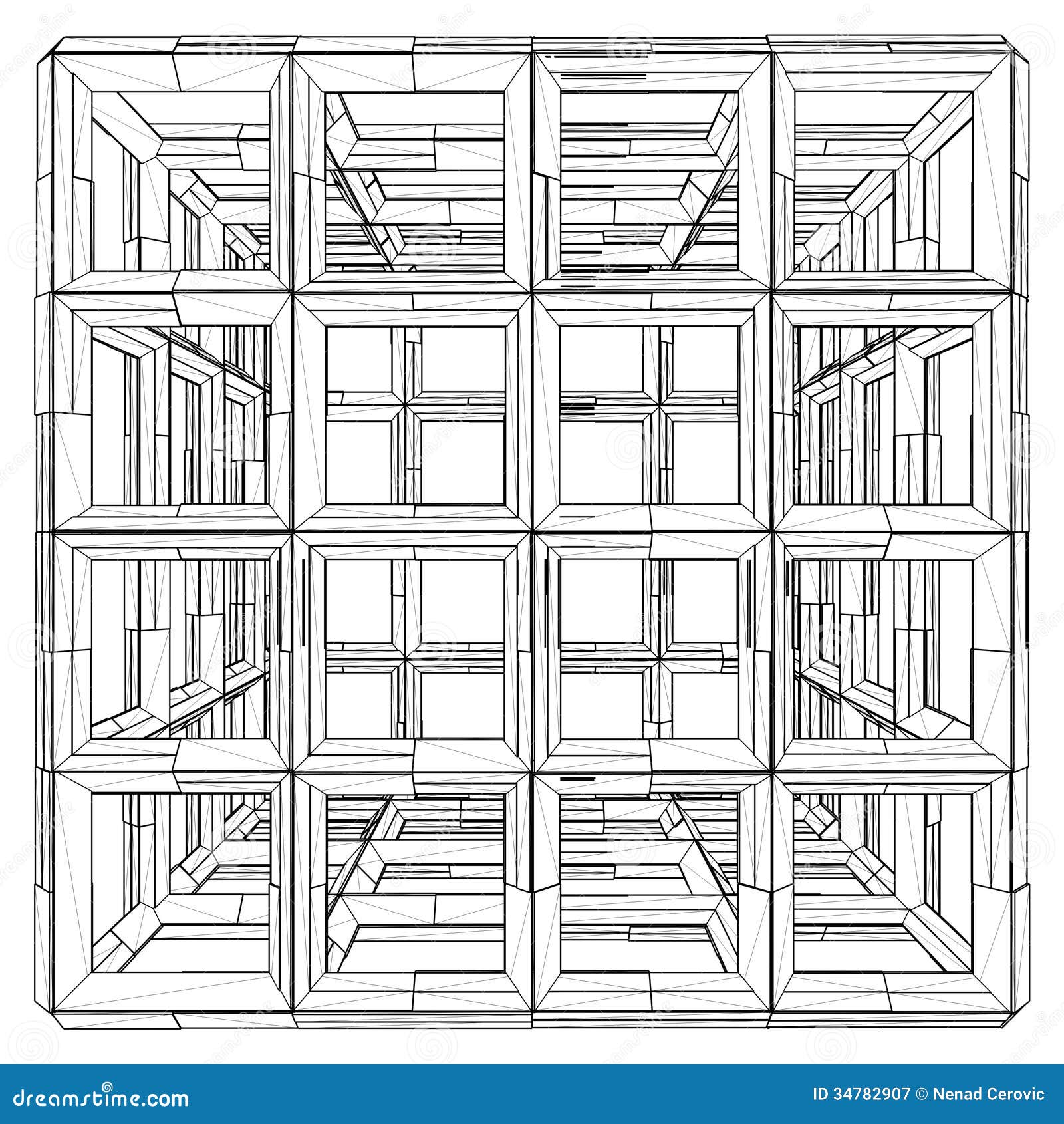 Cage Box Cube Vector stock illustration. Illustration of caught - 34782907