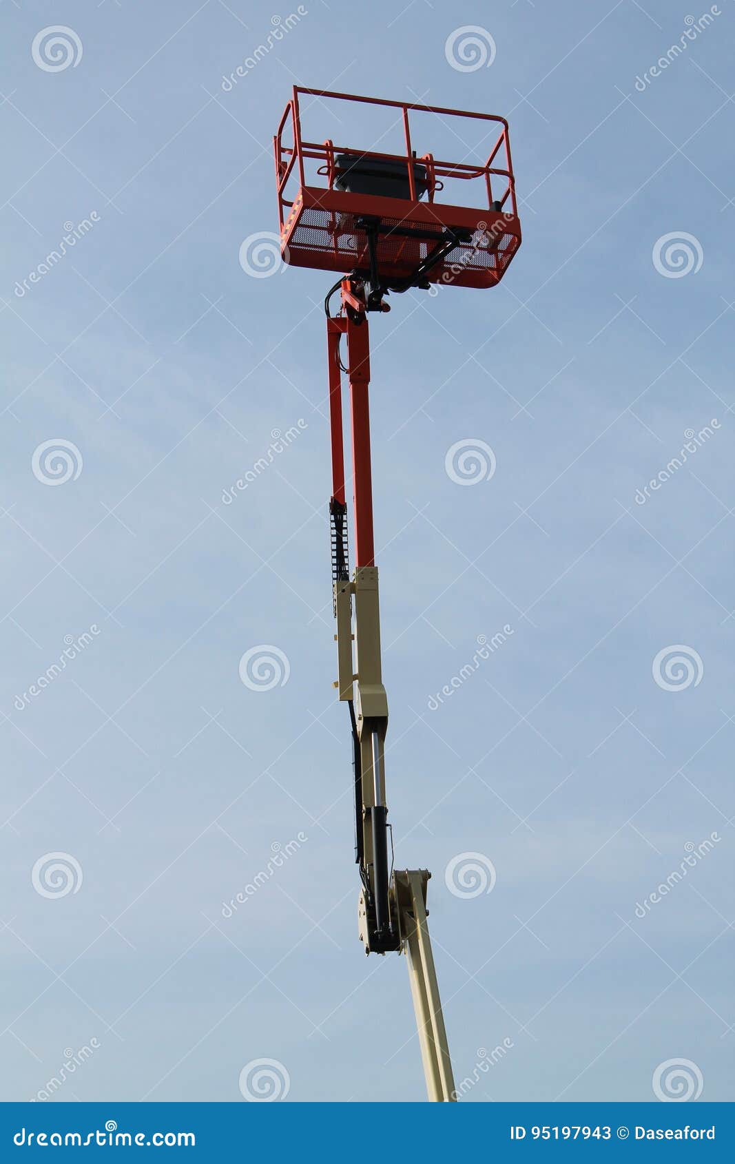 Cage of a Cherry Picker. stock image. Image of bucket - 95197943