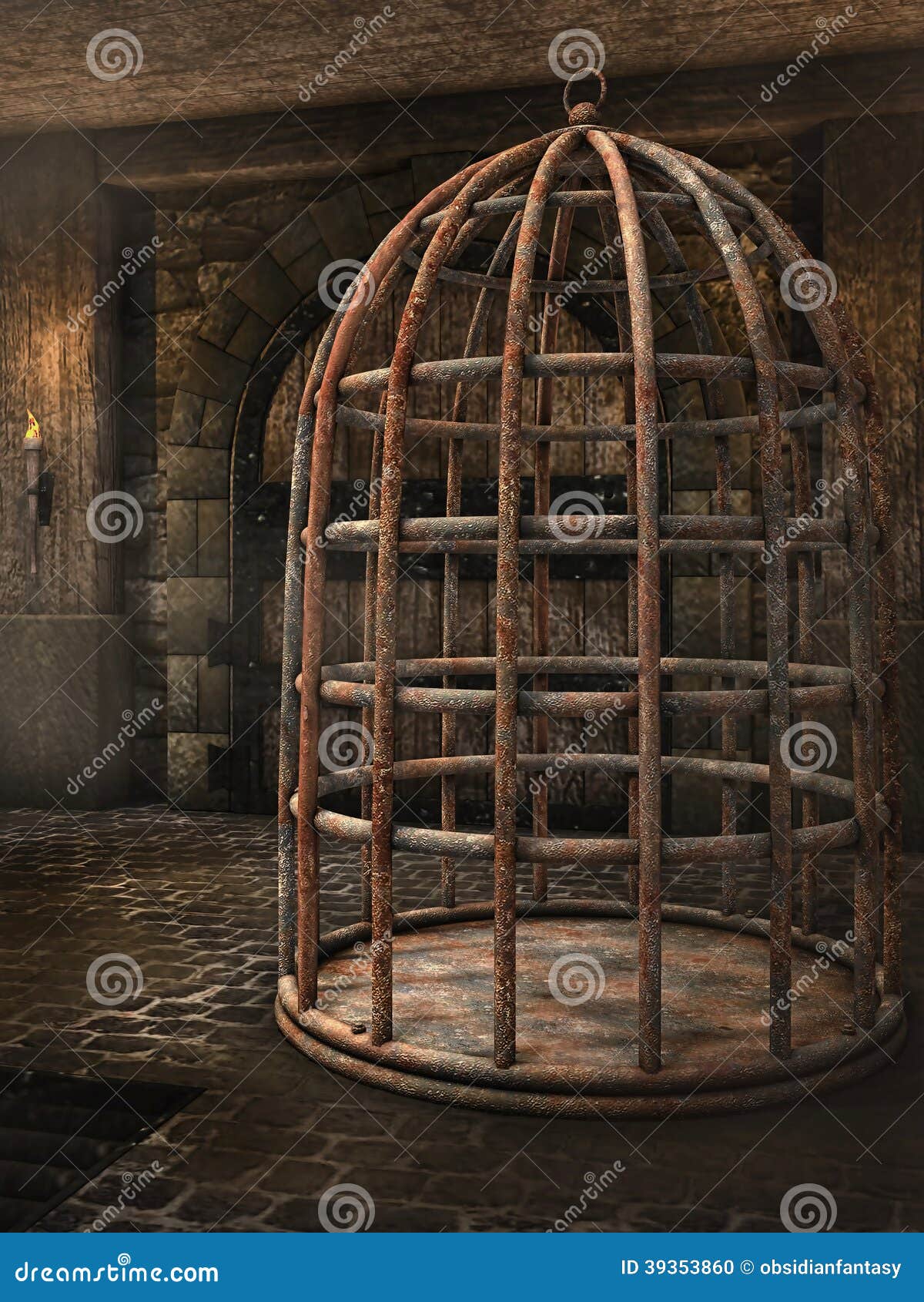 Cage In A Dungeon Royalty-Free Stock Image | CartoonDealer.com #39353860