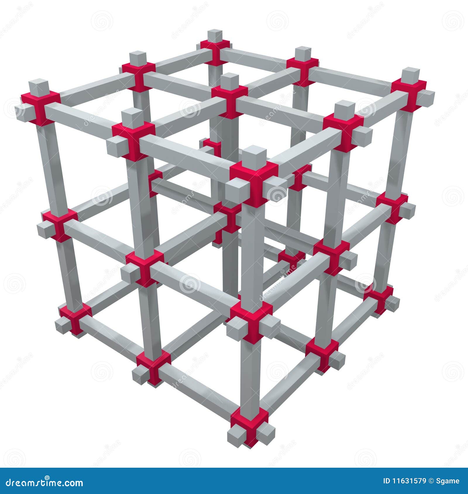 Cage frame sturcture stock illustration. Illustration of connection ...