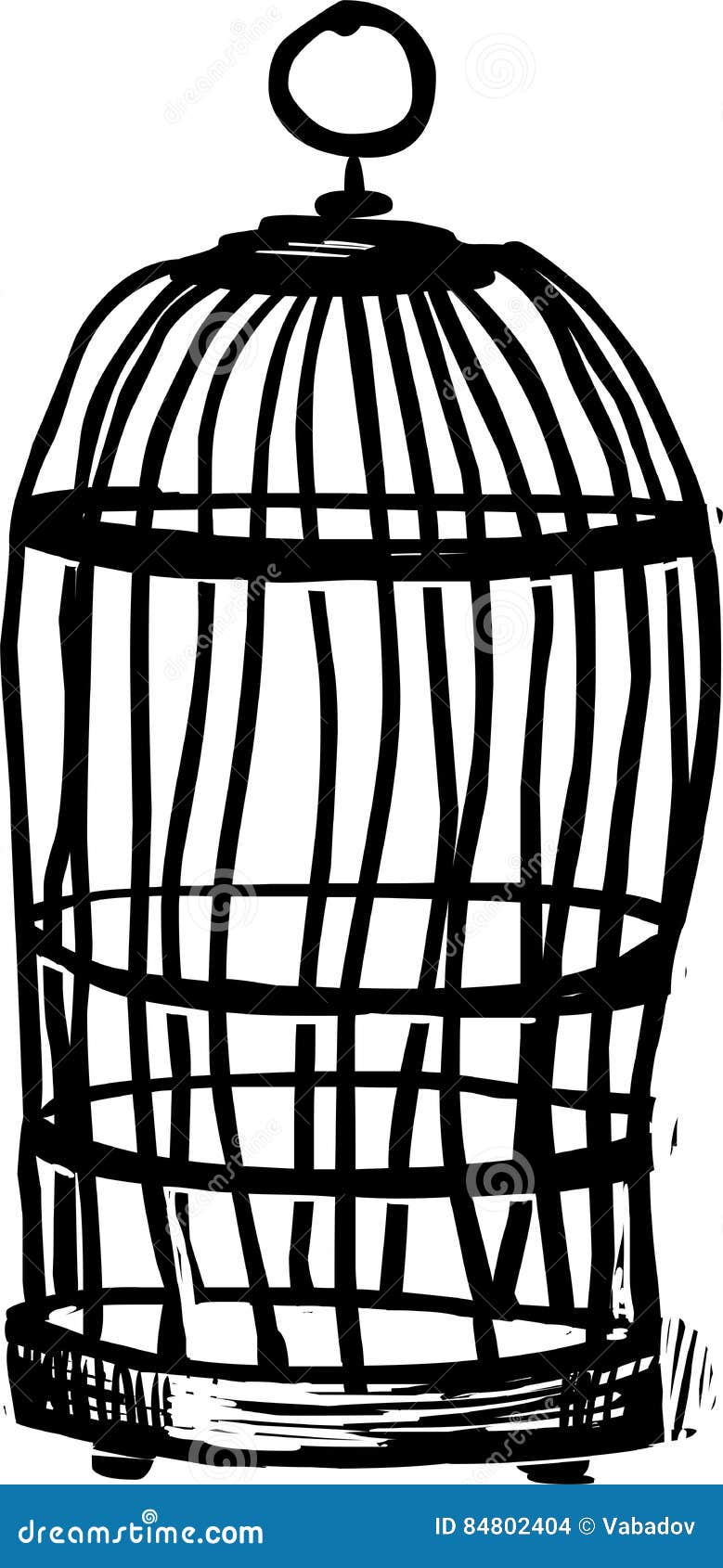 Cage Hand Drawn Graphic Illustration Stock Vector - Illustration of ...