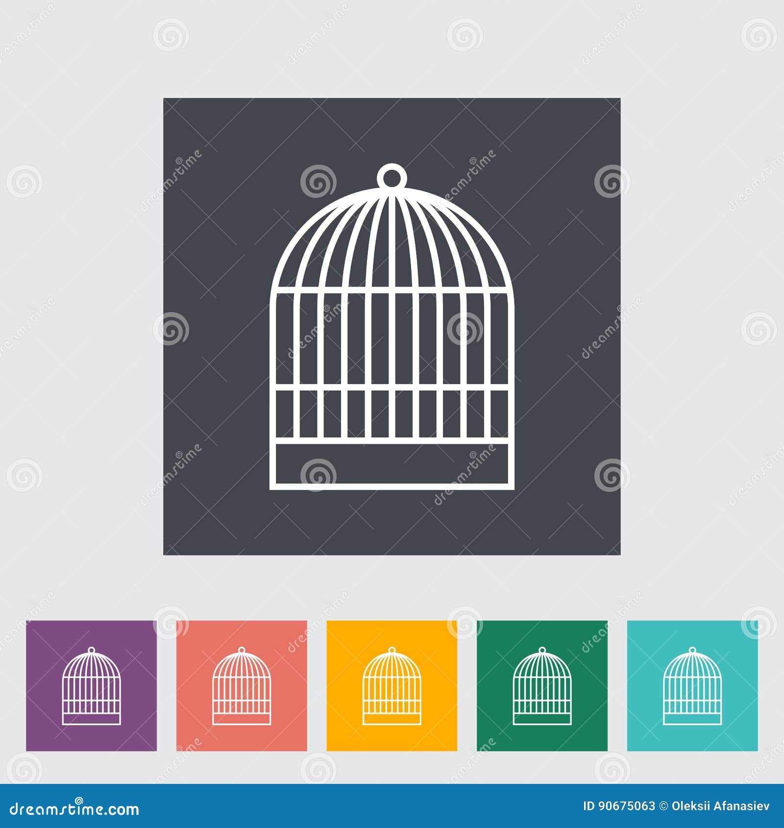 Cage icon stock vector. Illustration of decoration, vector - 90675063