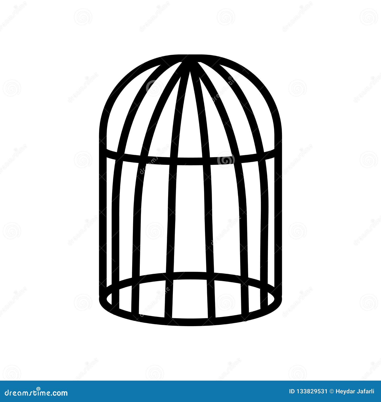 Cage Icon Vector Isolated on White Background, Cage Sign Stock Vector ...