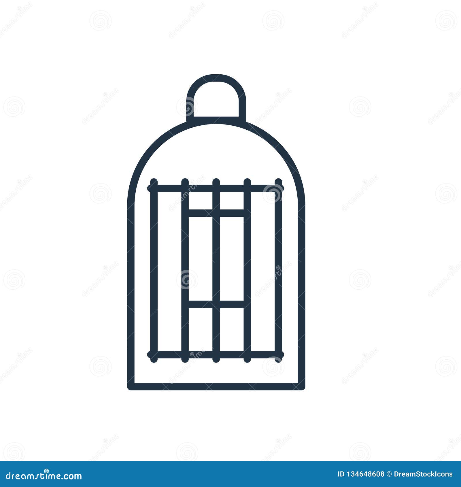 Cage Icon Vector Isolated on White Background, Cage Sign Stock Vector ...
