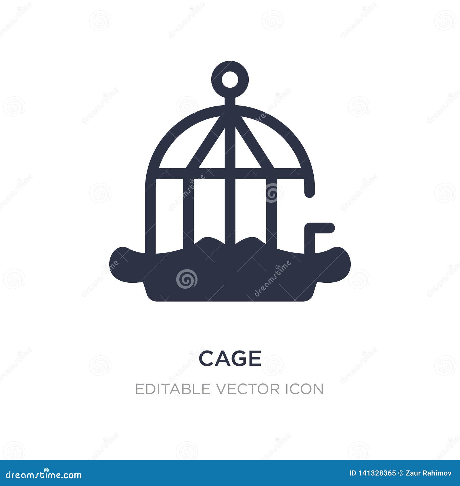 Cage Icon On White Background. Simple Element Illustration From Animals ...