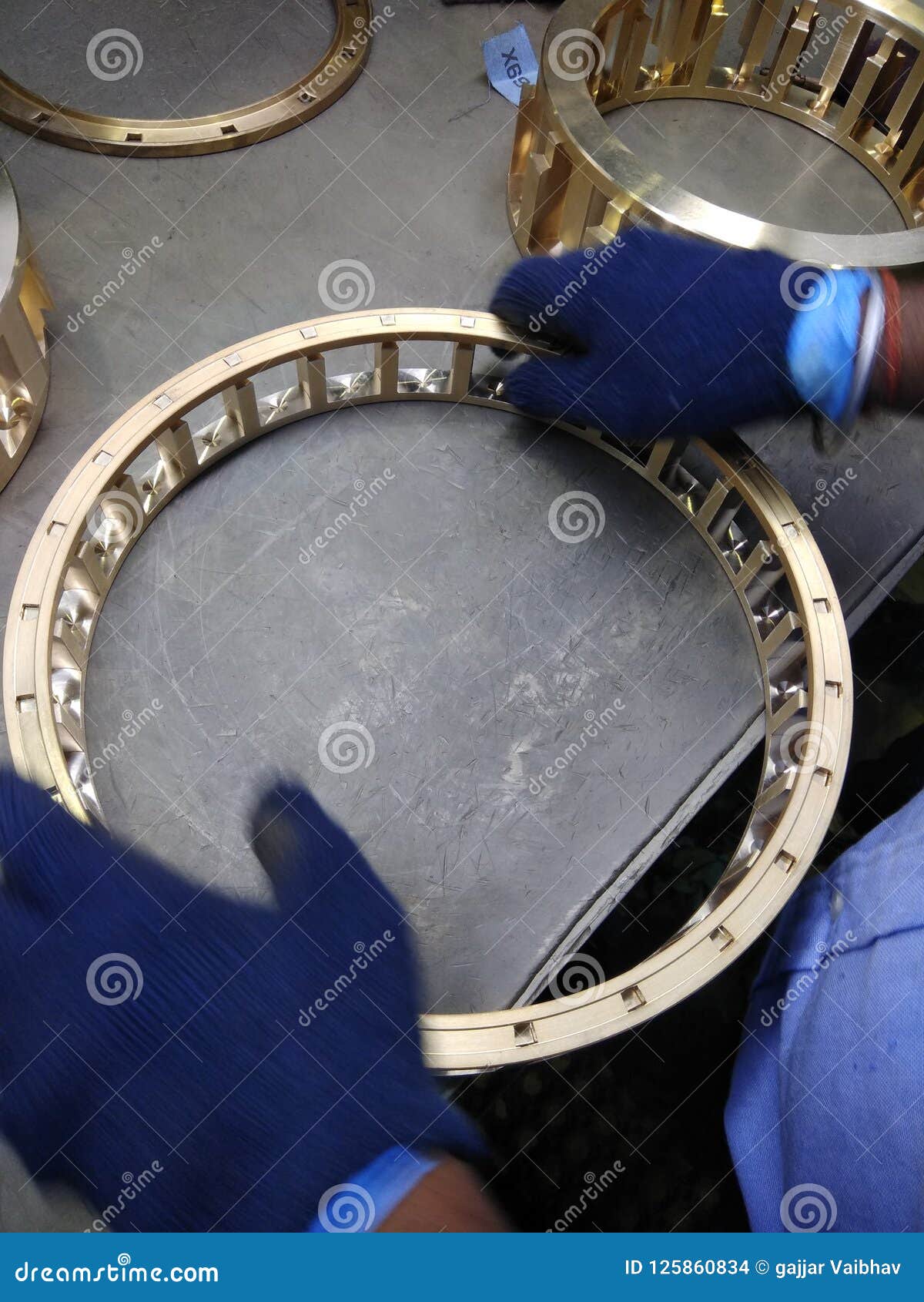 Cage manufacturing stock photo. Image of bearing, manufacturing - 125860834