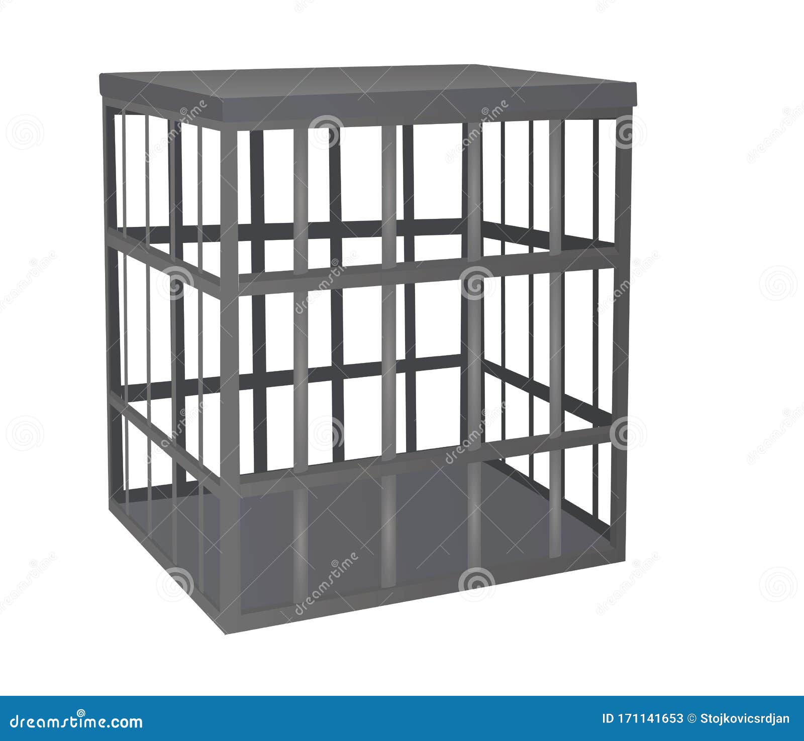 Cage metal bars stock vector. Illustration of break - 171141653