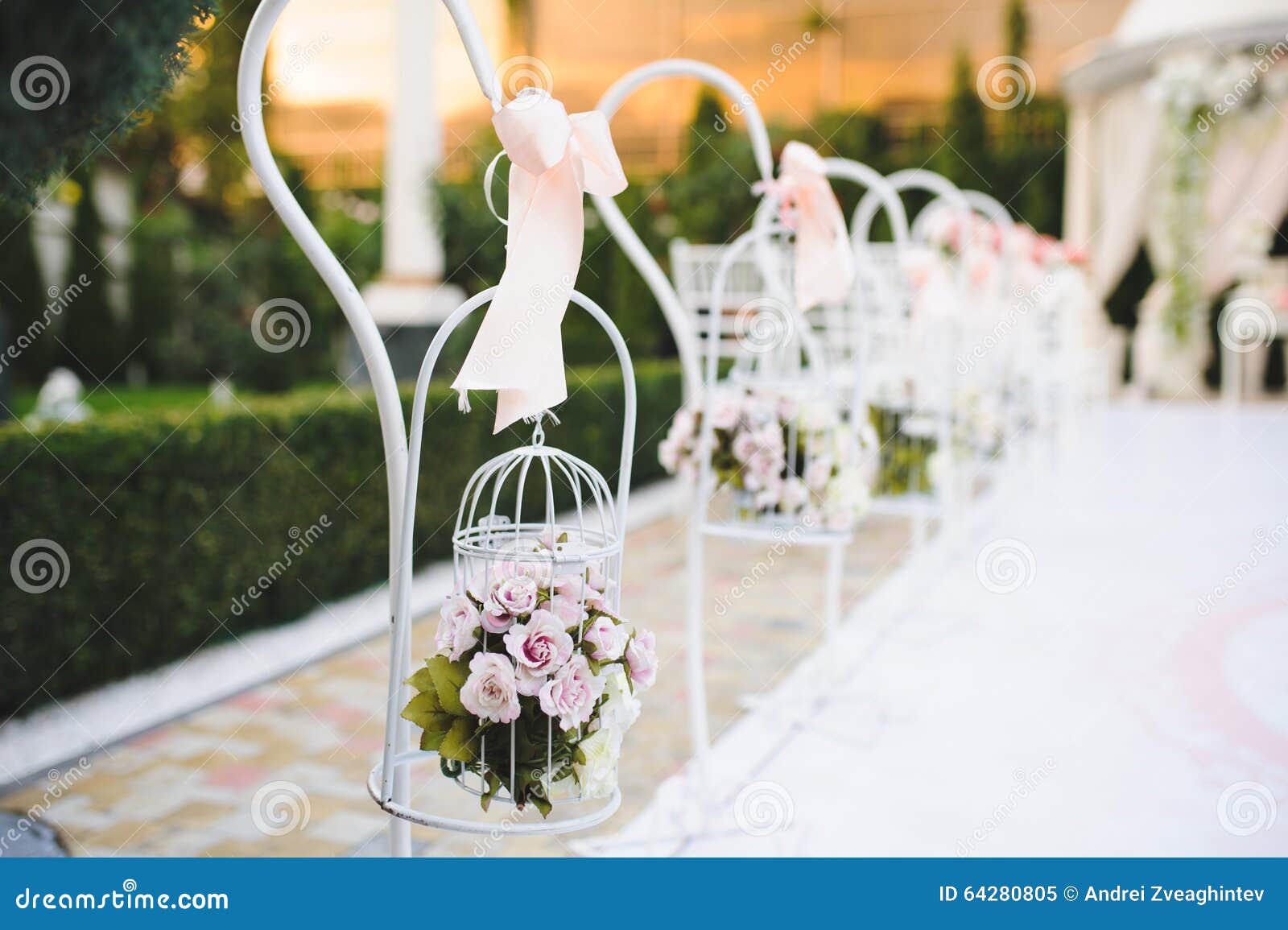 Cage with Roses stock image. Image of restaurant, romance - 64280805