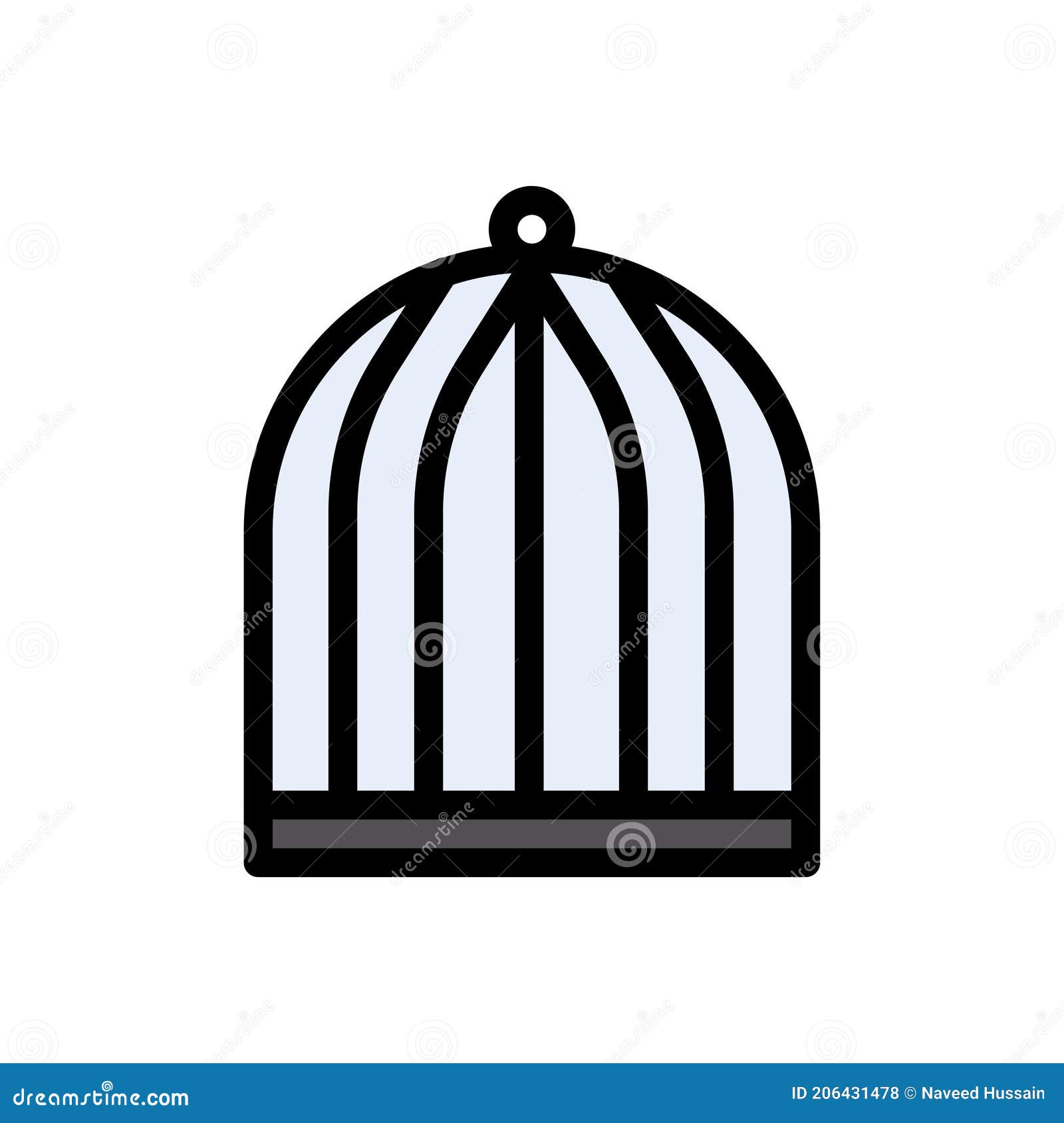 Cage Vector Line Colour Icon Stock Vector - Illustration of concept ...
