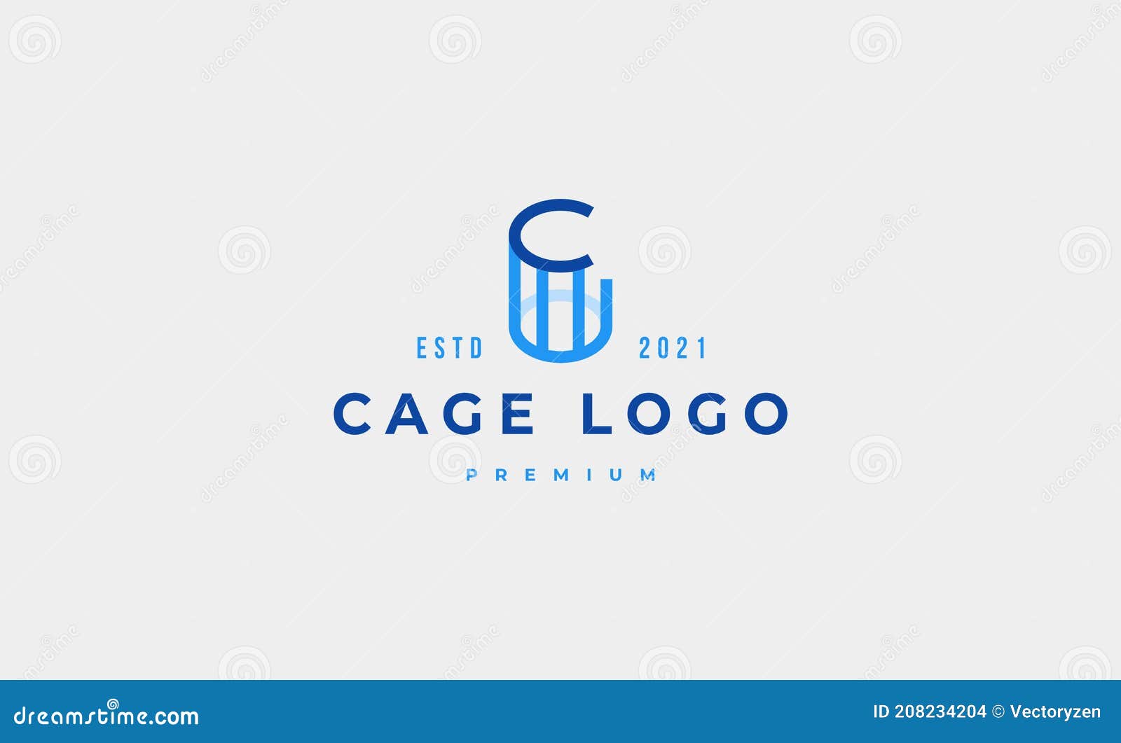 Cage Vector Logo Design Icon Illustration Stock Vector - Illustration ...