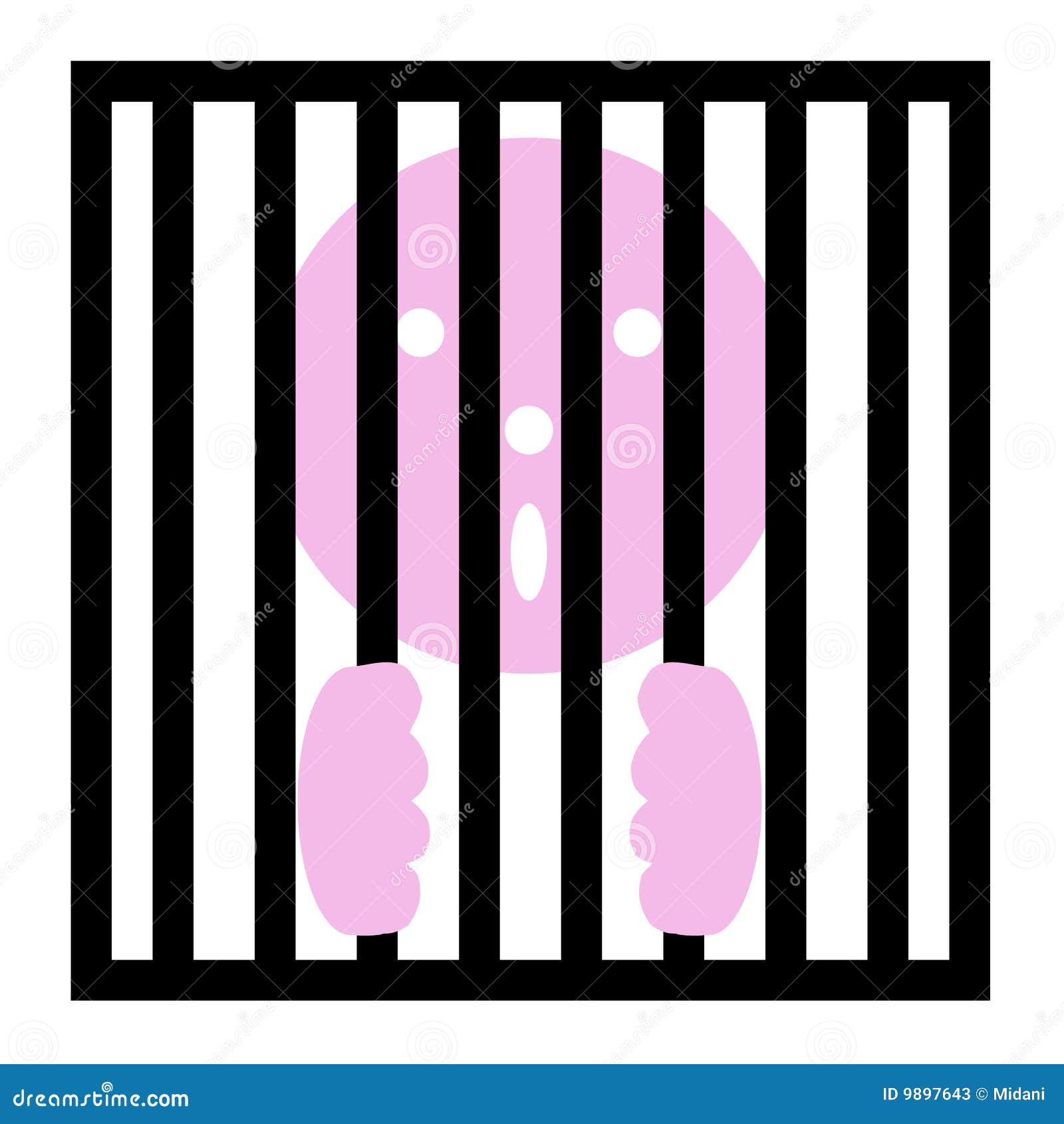 In caged stock vector. Illustration of hands, imprisonment - 9897643