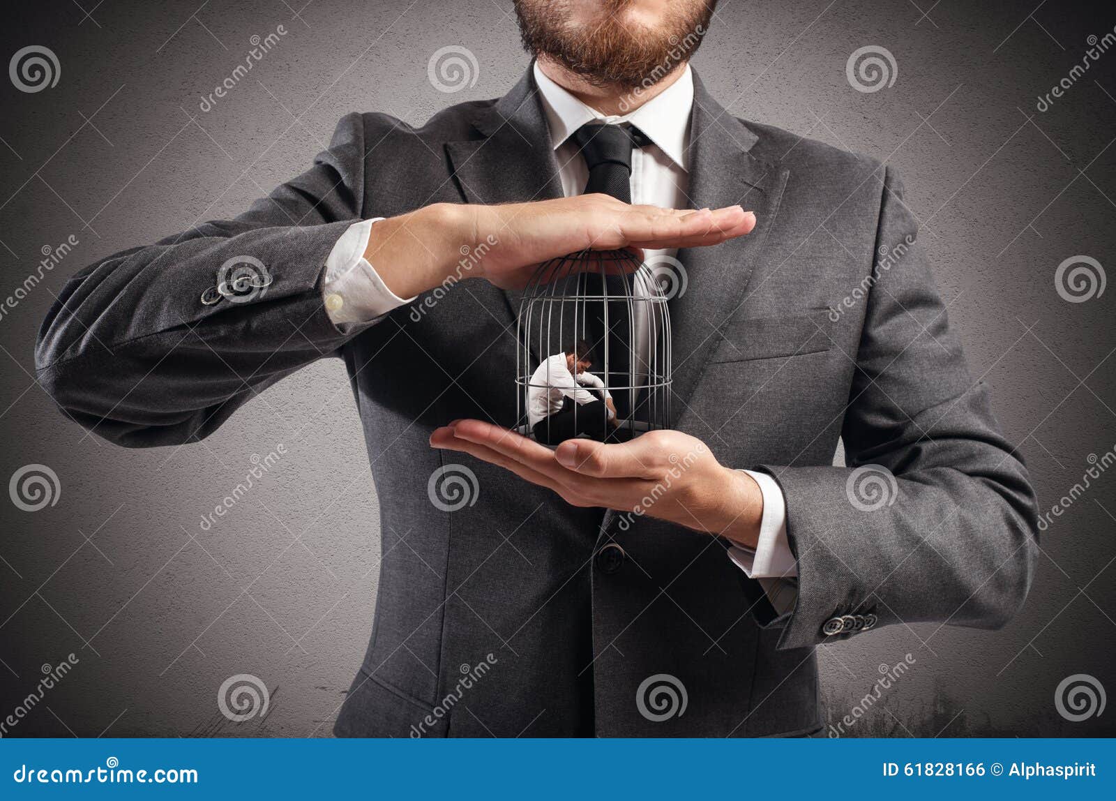 Caged businessman stock photo. Image of captive, constriction - 61828166