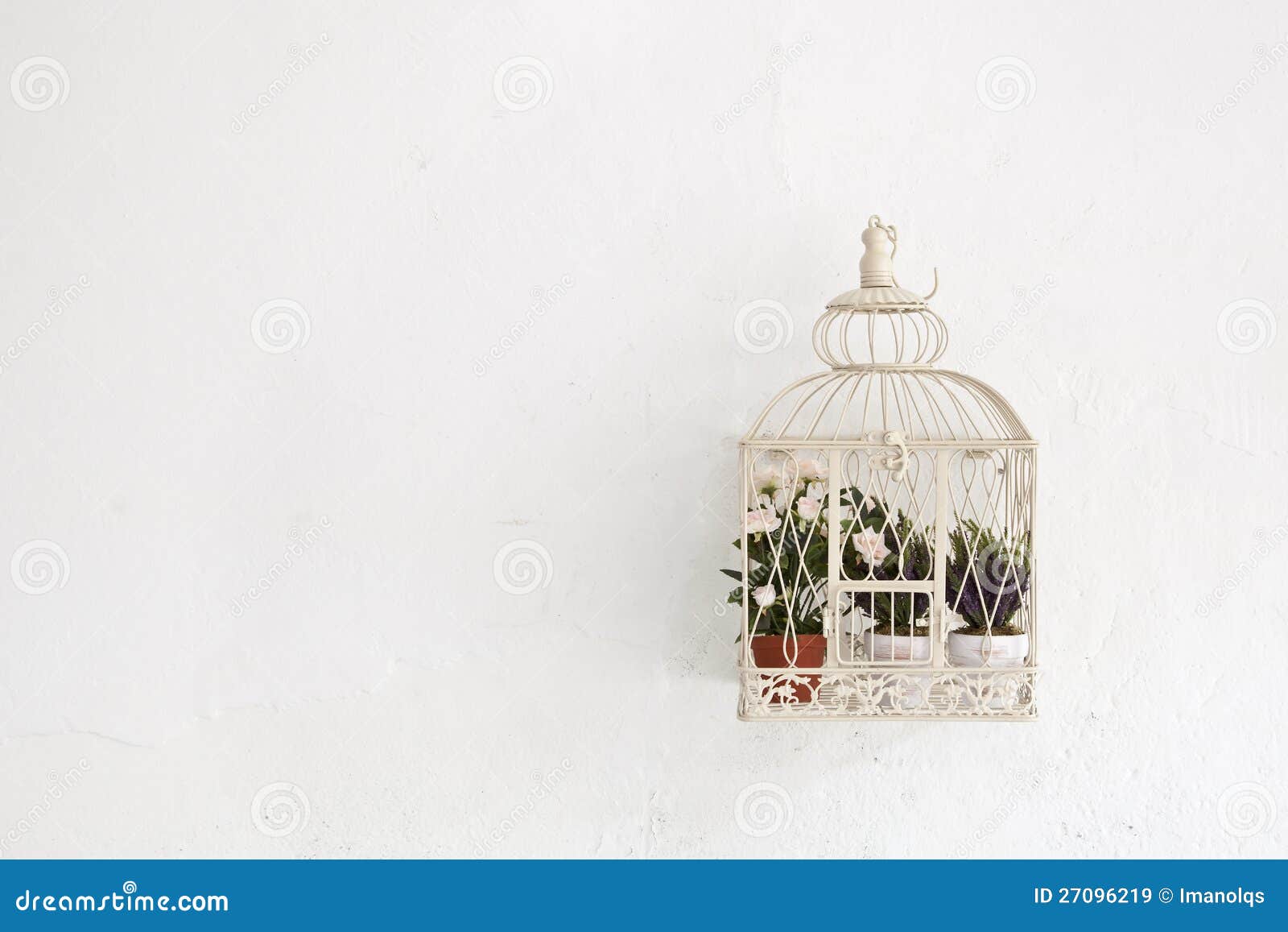 Caged flowers stock image. Image of flower, metallic - 27096219