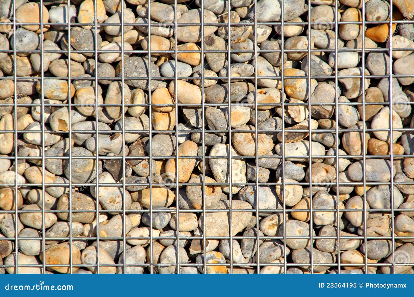 Caged pebbles stock image. Image of rock, bricks, hard - 23564195