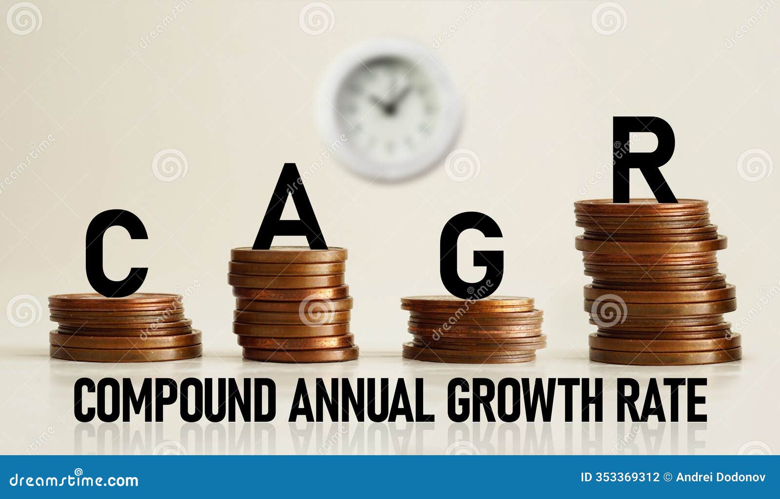 CAGR Compound Annual Growth Rate is Shown Using the Text Stock Photo ...