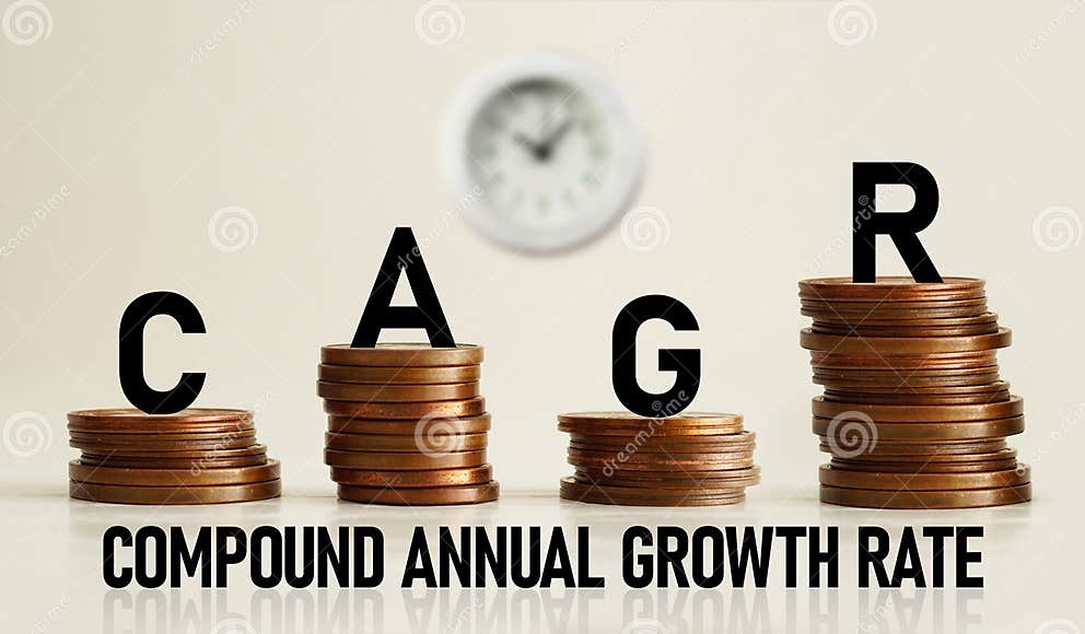 CAGR Compound Annual Growth Rate is Shown Using the Text Stock Photo ...