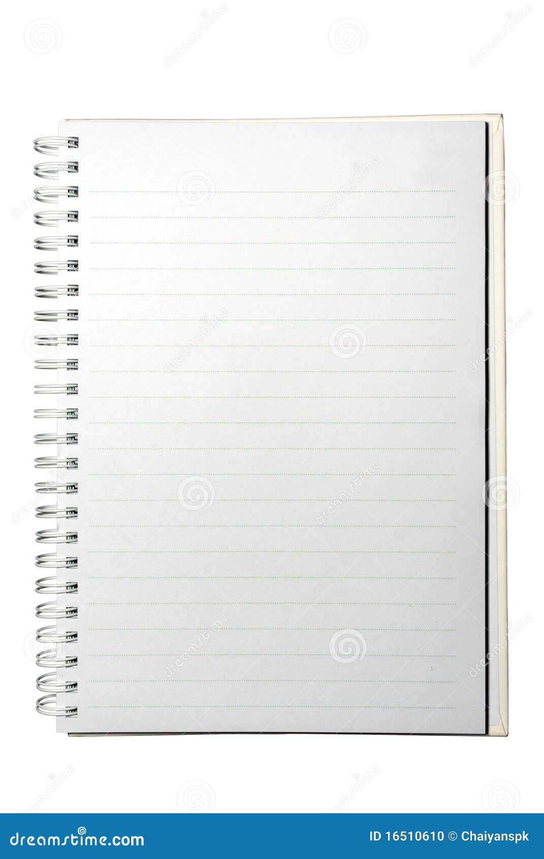 Cahier blanc vide photo stock. Image du vide, matériel - 16510610