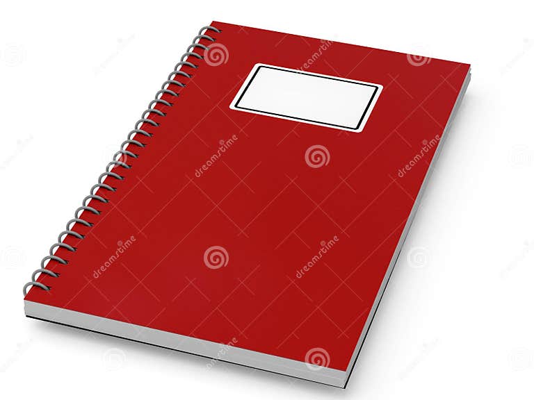 Cahier rouge illustration stock. Illustration du tourillon - 3751100