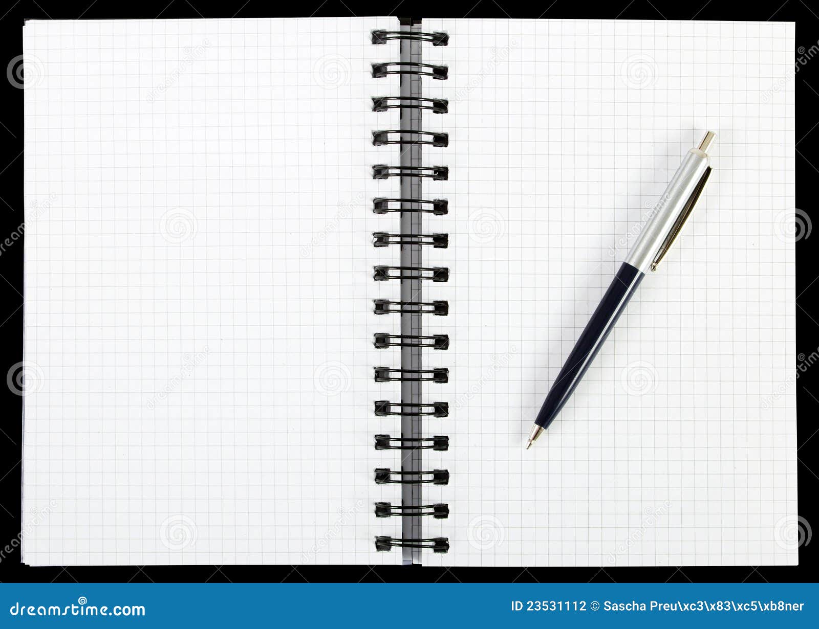 Cahier Vide Avec Un Crayon Lecteur Photo stock - Image du message ...