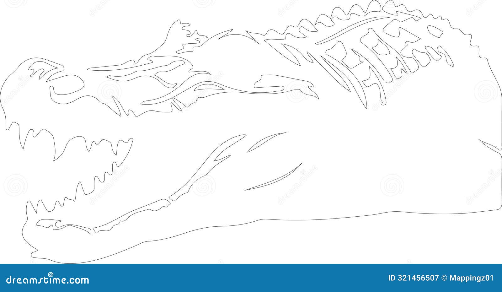 Caiman Outline Silhouette Generative Ai Vector Illustration ...