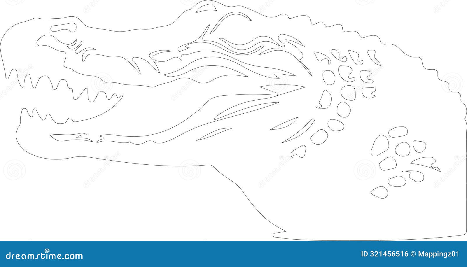 Caiman Outline Silhouette Generative Ai Vector Illustration ...