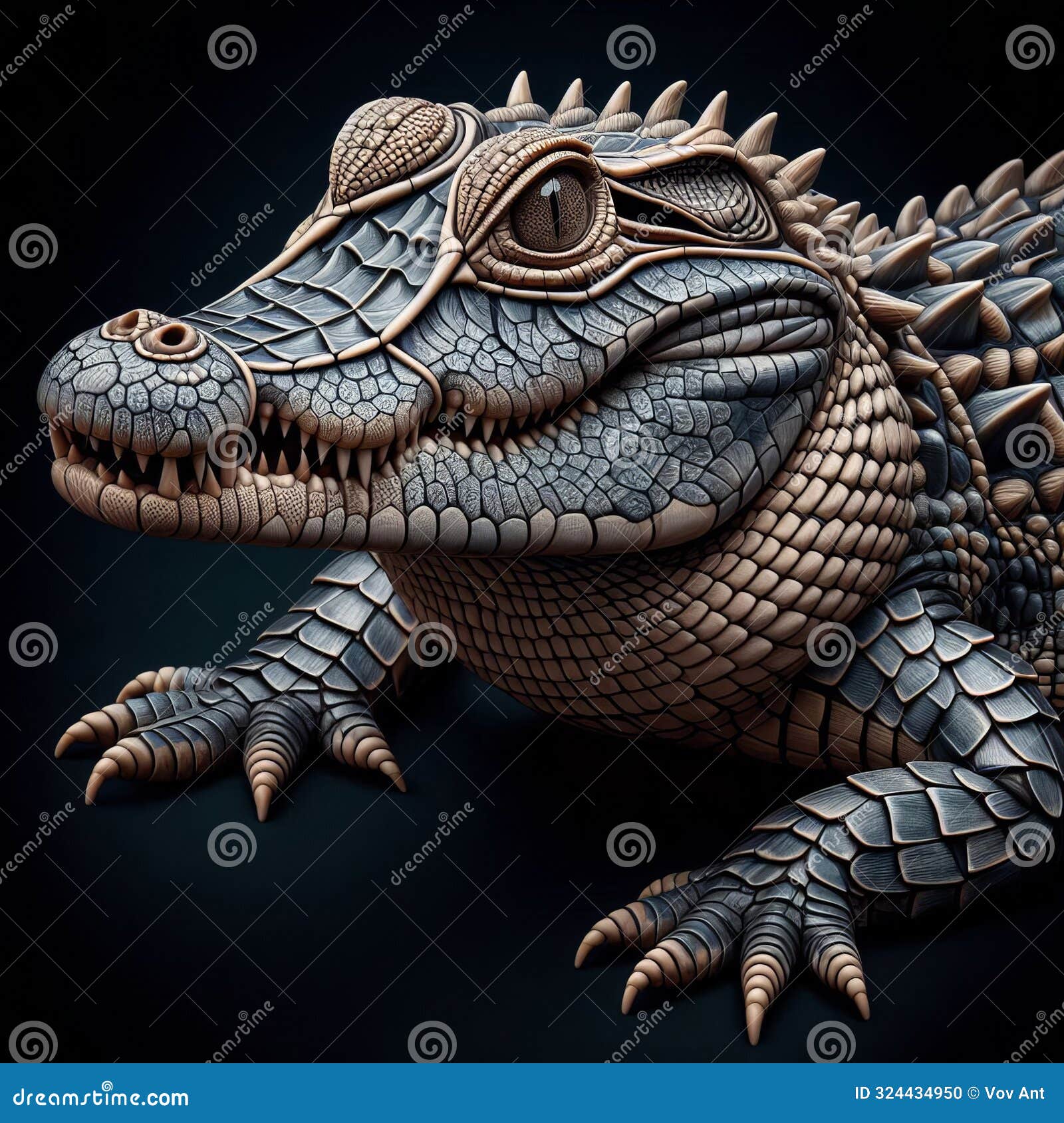 Caiman Scales Styled into a Checkerboard Pattern, Photo V Stock Photo ...