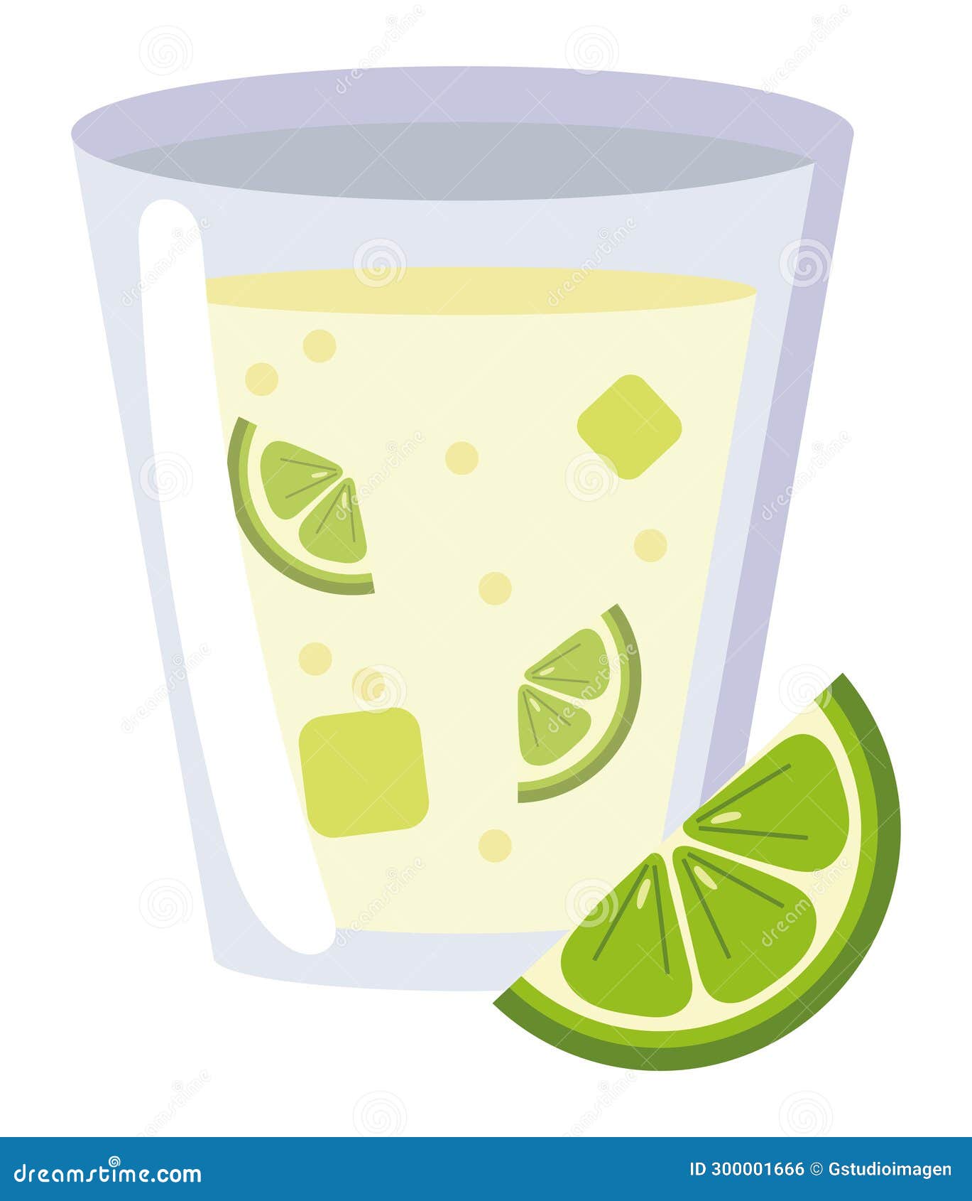 Caipirinha Cocktail Glass Design Stock Illustration - Illustration of ...