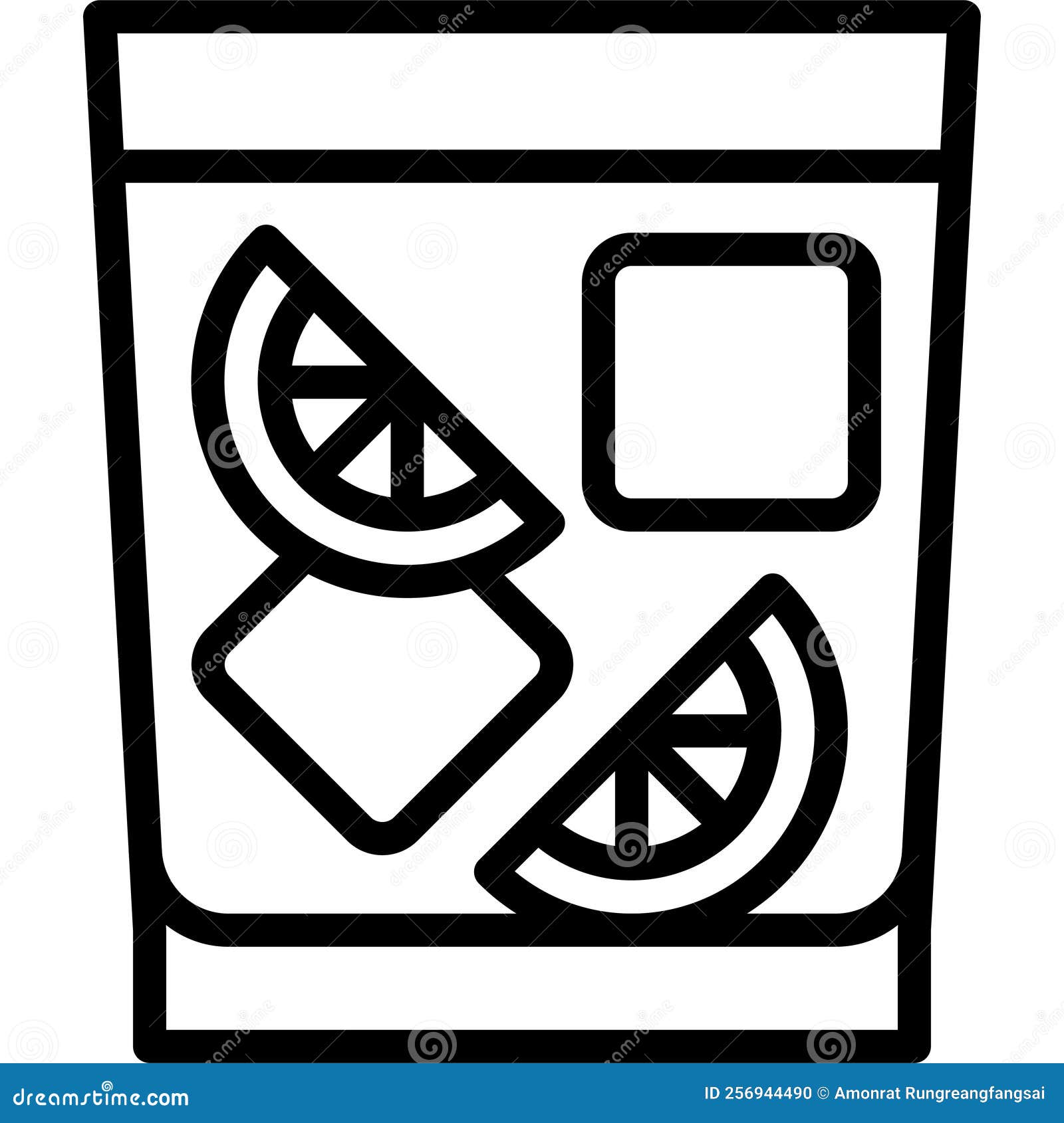 Caipiroska Cocktail Icon, Alcoholic Mixed Drink Vector Stock Vector ...