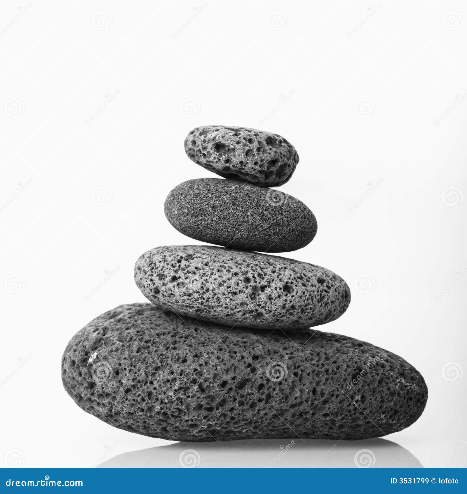 Cairn of smooth stones. stock image. Image of stacked - 3531799