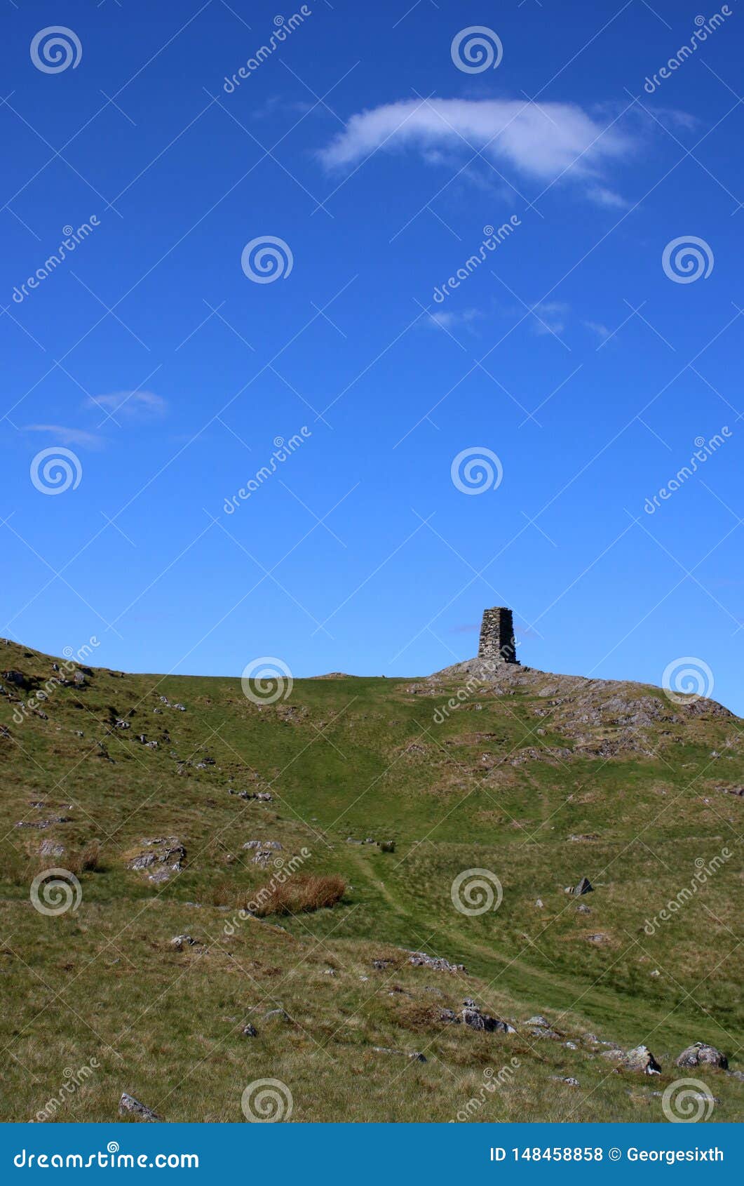 Cairn at Summit of Hallin Fell, Lake District Stock Photo - Image of ...