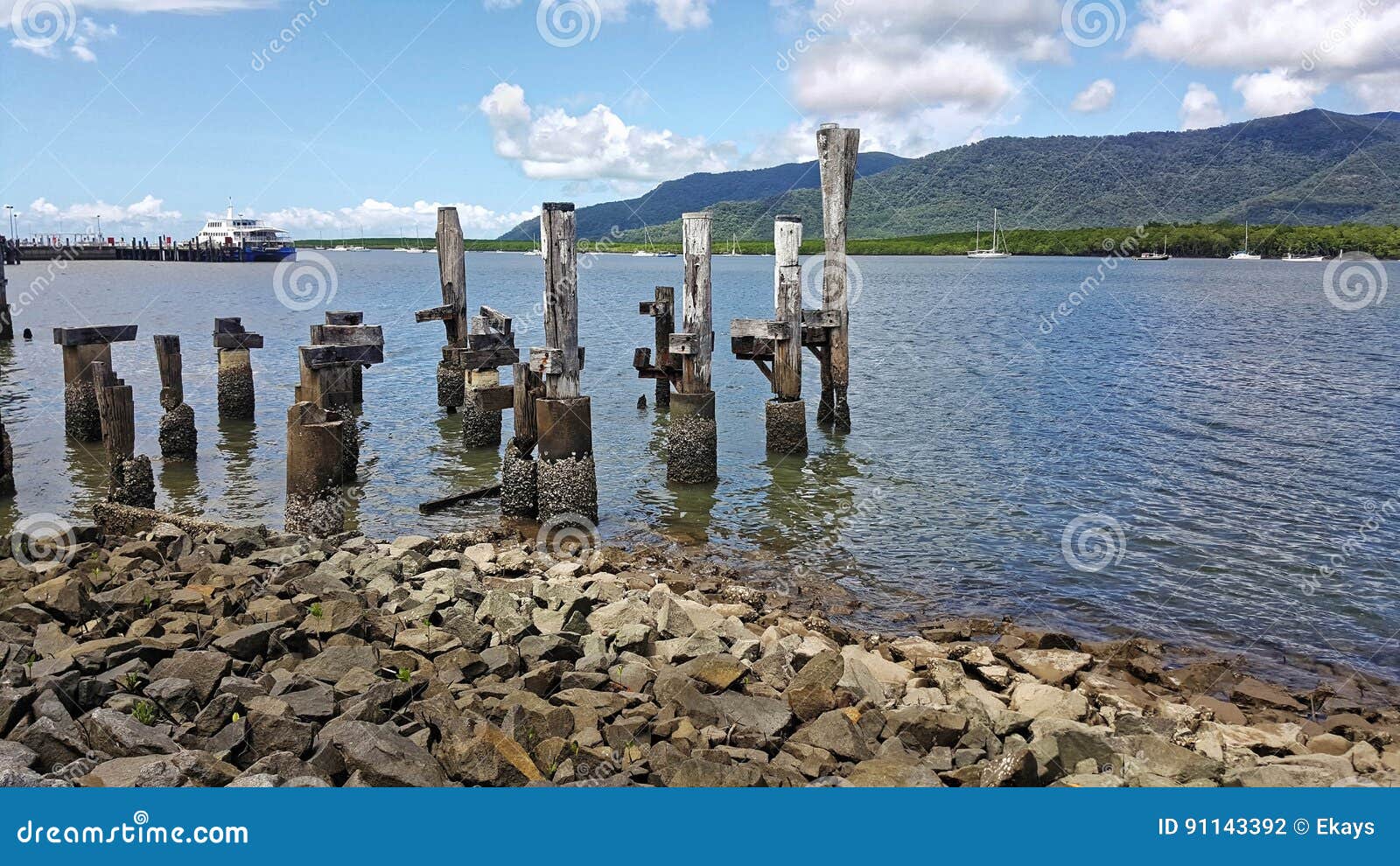 Cairns Pier, North Queensland Australia Stock Photo - Image of ...