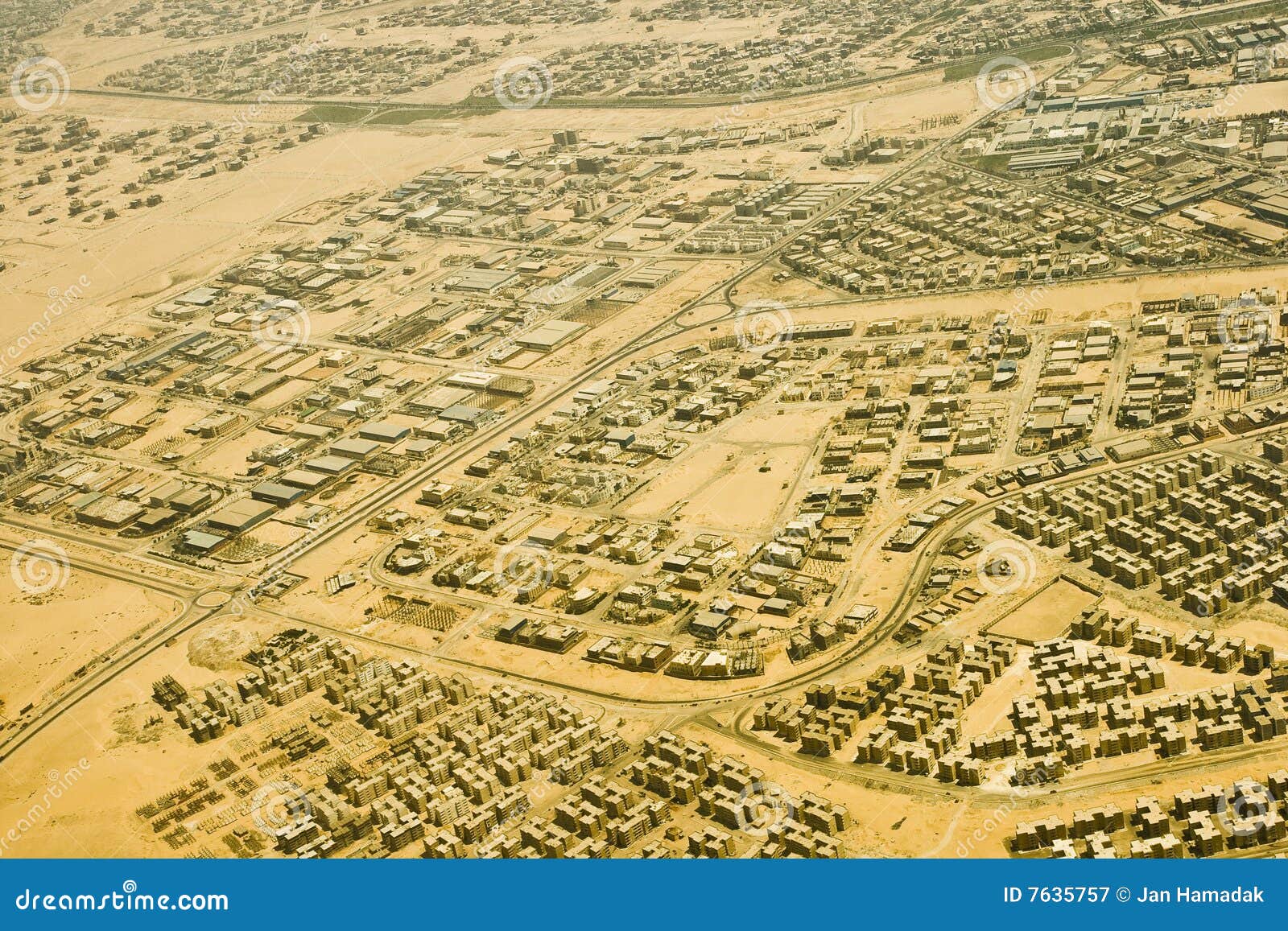 Cairo from air stock image. Image of quarter, building - 7635757