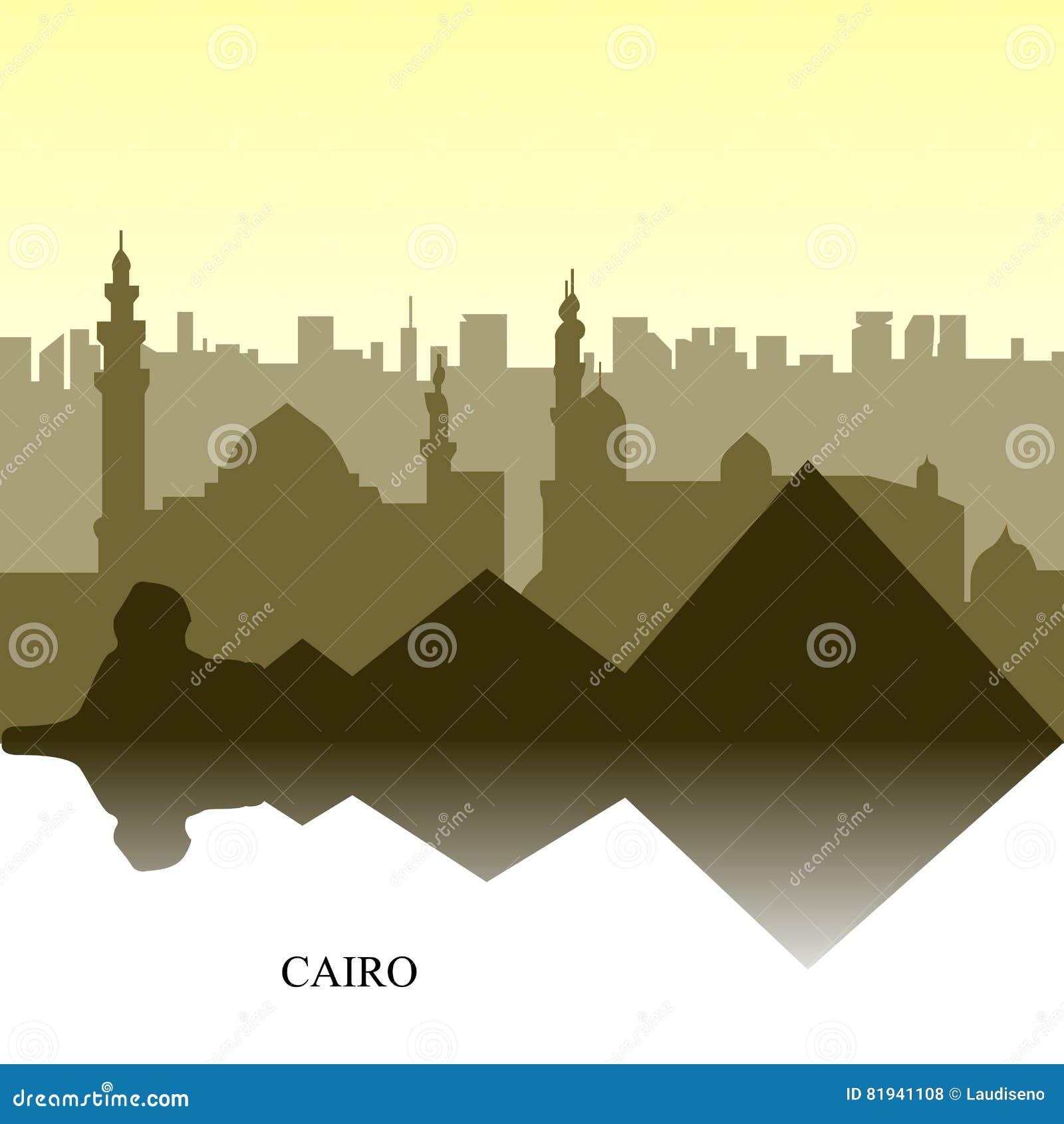 Cairo cityscape stock illustration. Illustration of landmark - 81941108