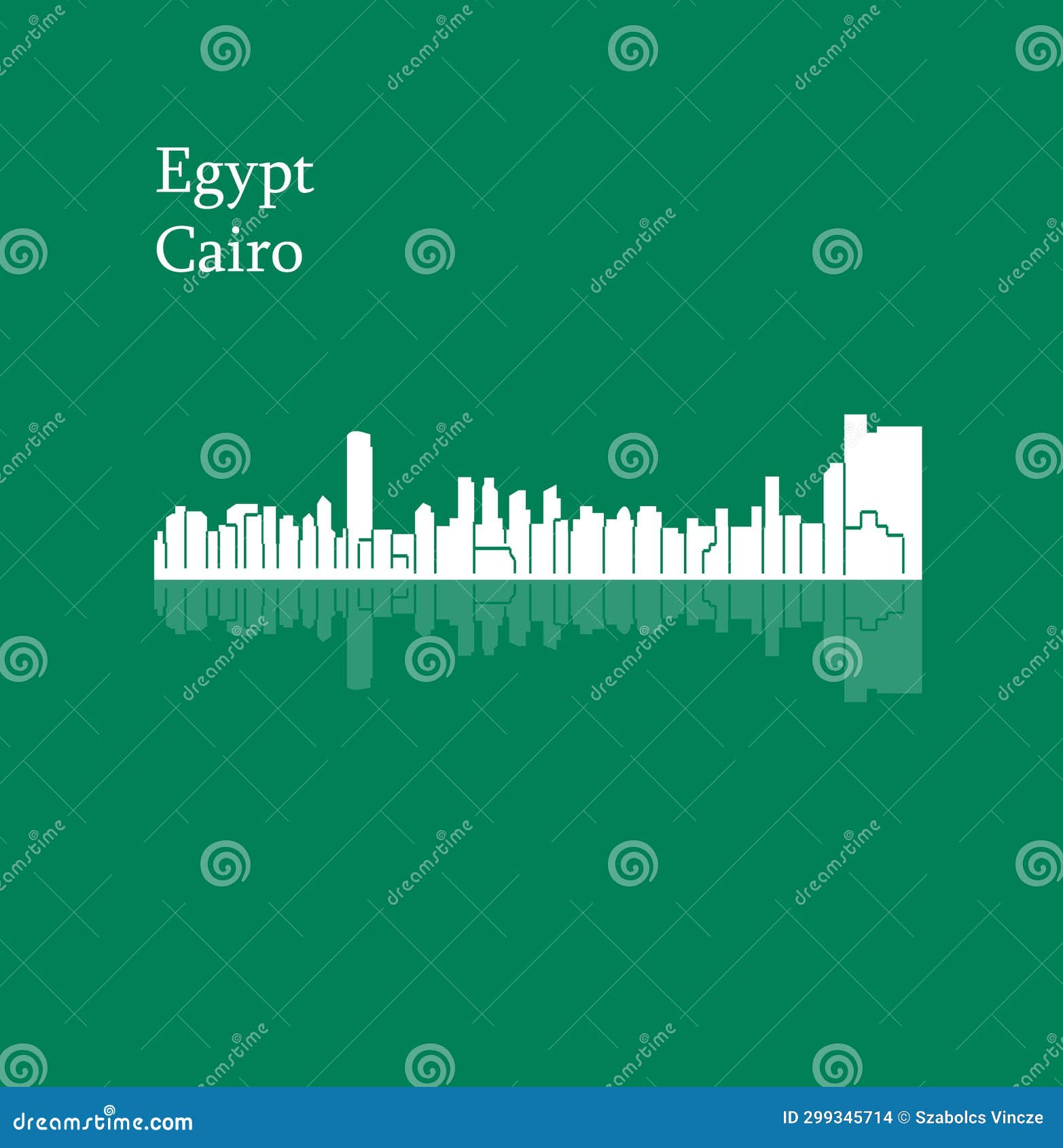 Cairo, Egypt City Silhouette Stock Illustration - Illustration of ...