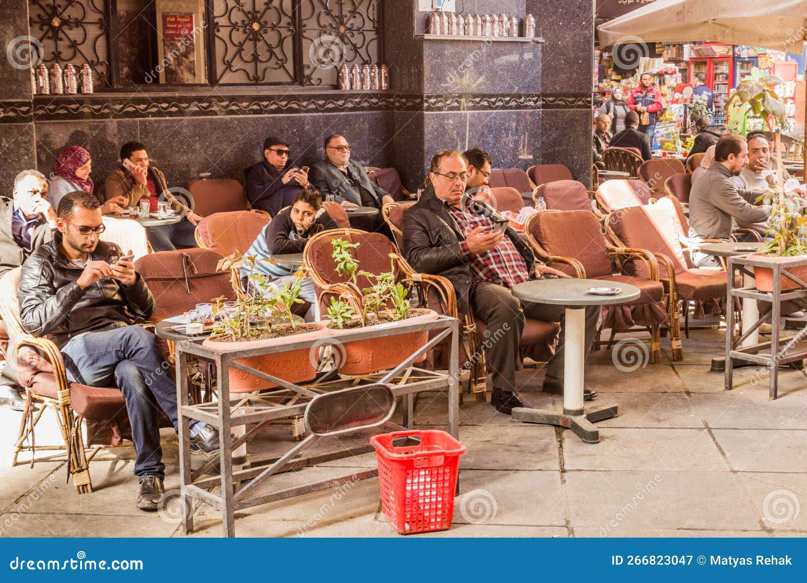 Cairo Egypt 26 De Janeiro De 2019 : Cafeteria Tradicional No Cairo Egy Fotografia Editorial ...