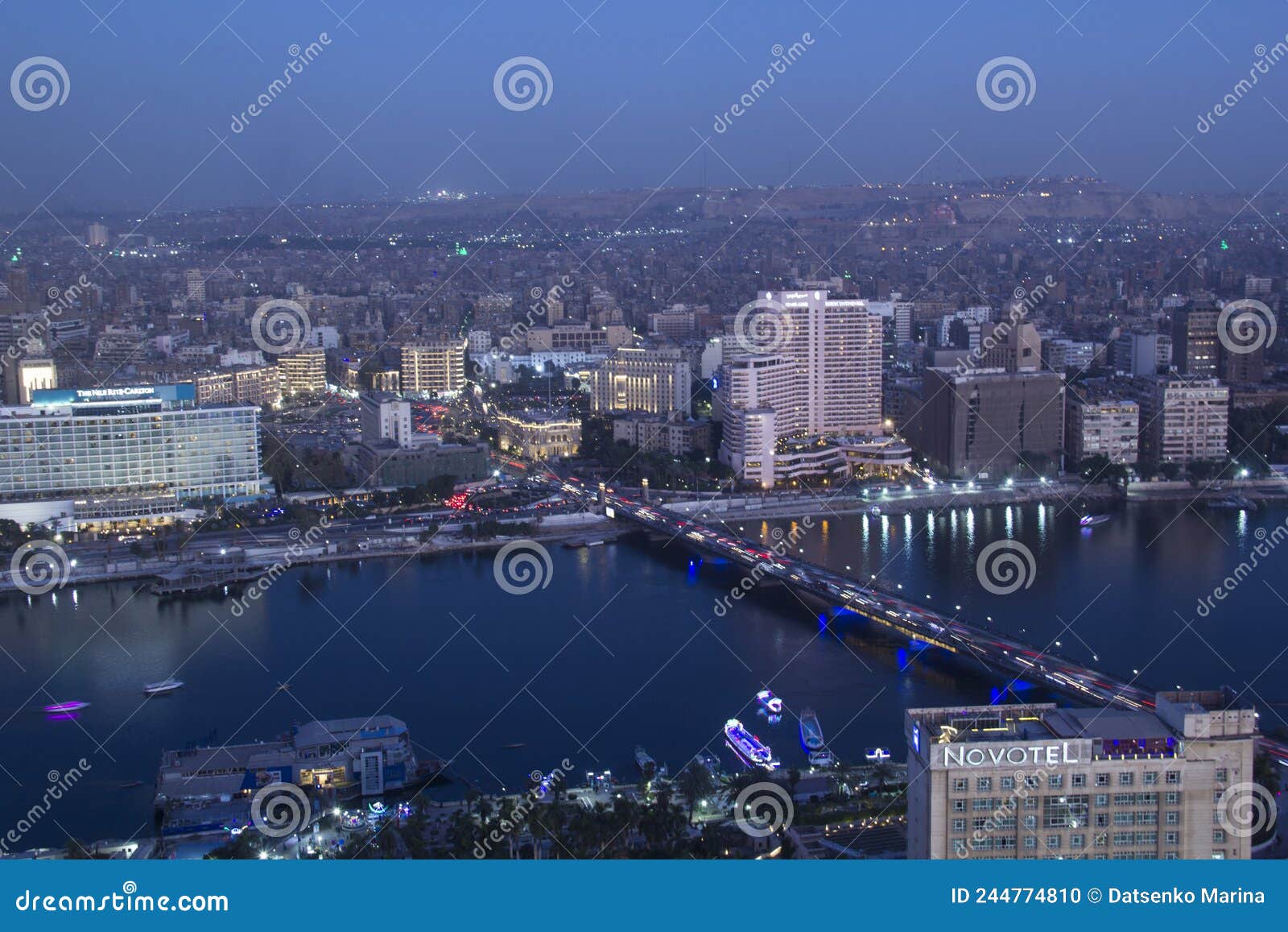 CAIRO, EGYPT - DECEMBER 29, 2021: Beautiful View of the Center of Cairo ...