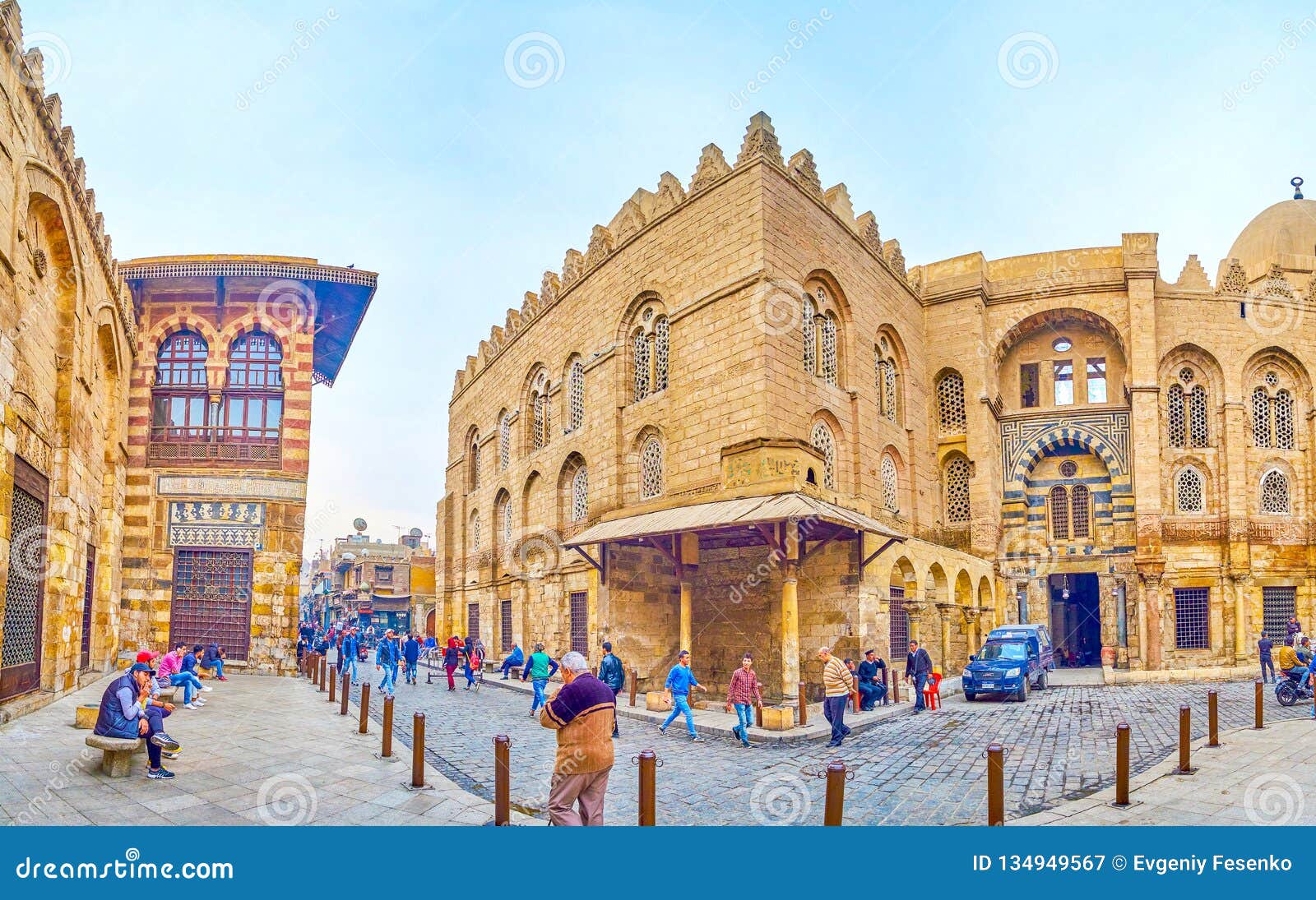 Panorama of Bayn Al-Qasrayn District of Cairo, Egypt Editorial ...