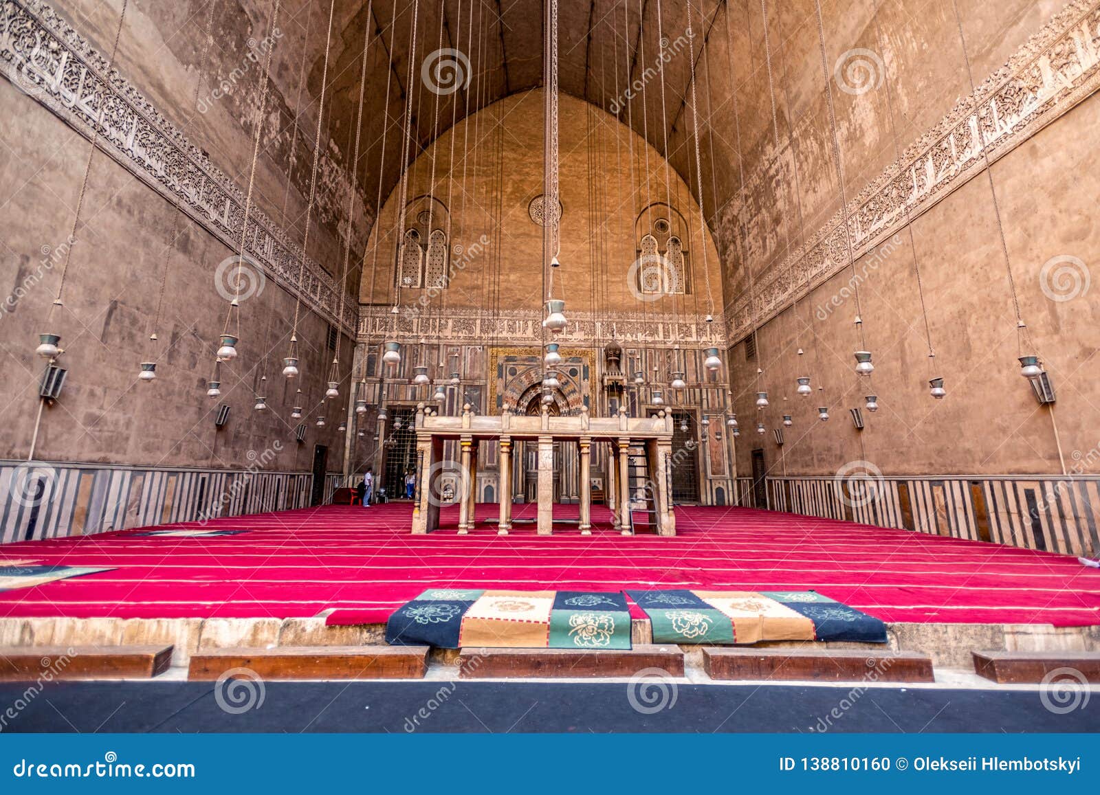 Hall At Mamluk Era Sultan Al Ghuri Mausoleum With Decorated Marble ...