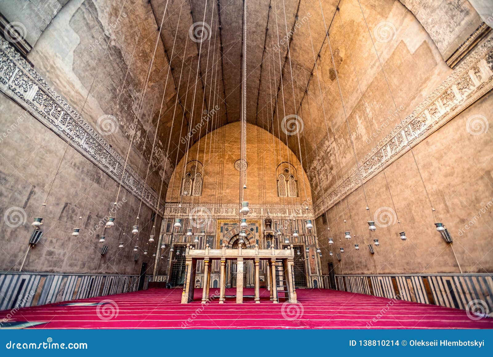 Hall At Mamluk Era Sultan Al Ghuri Mausoleum With Decorated Marble ...