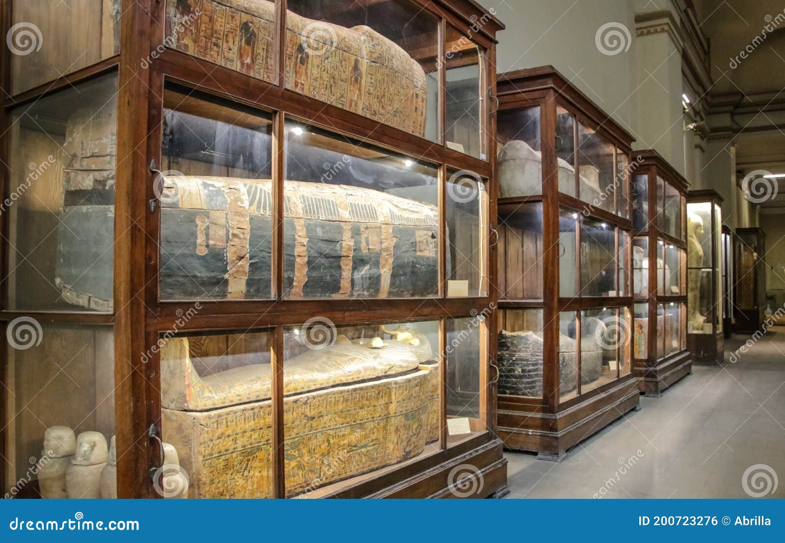 Cairo, Egypt - January 2020: Ancient Exhibits in the Old Cairo Museum ...
