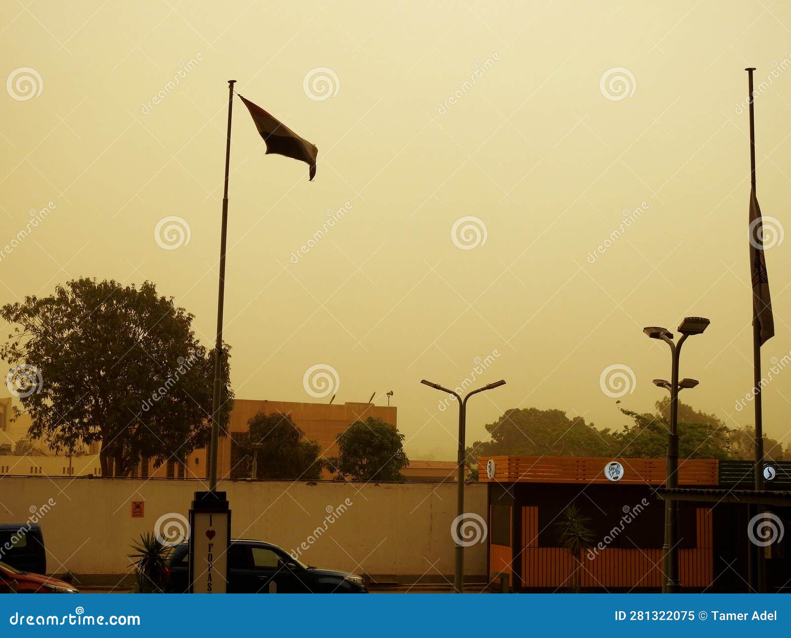 Cairo, Egypt, June 1 2023: a Blurry View during a Sandstorm Hitting ...