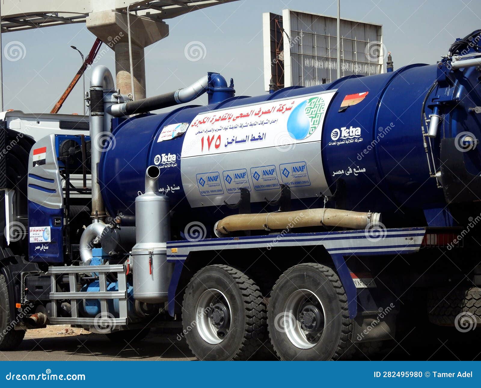 Cairo, Egypt, June 11 2023: Large Tanker Lorry Vehicle, Drainage Sewage ...