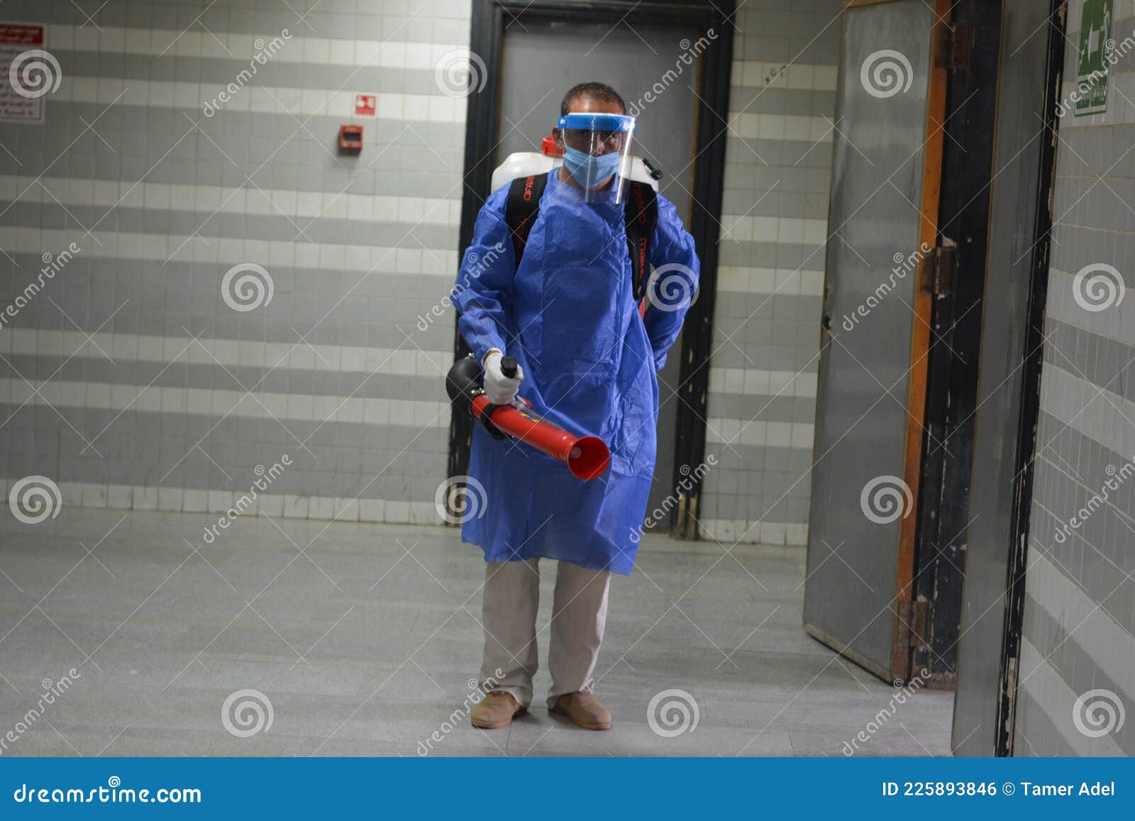 Sanitizing Interior Surfaces. Cleaning And Disinfection Inside ...