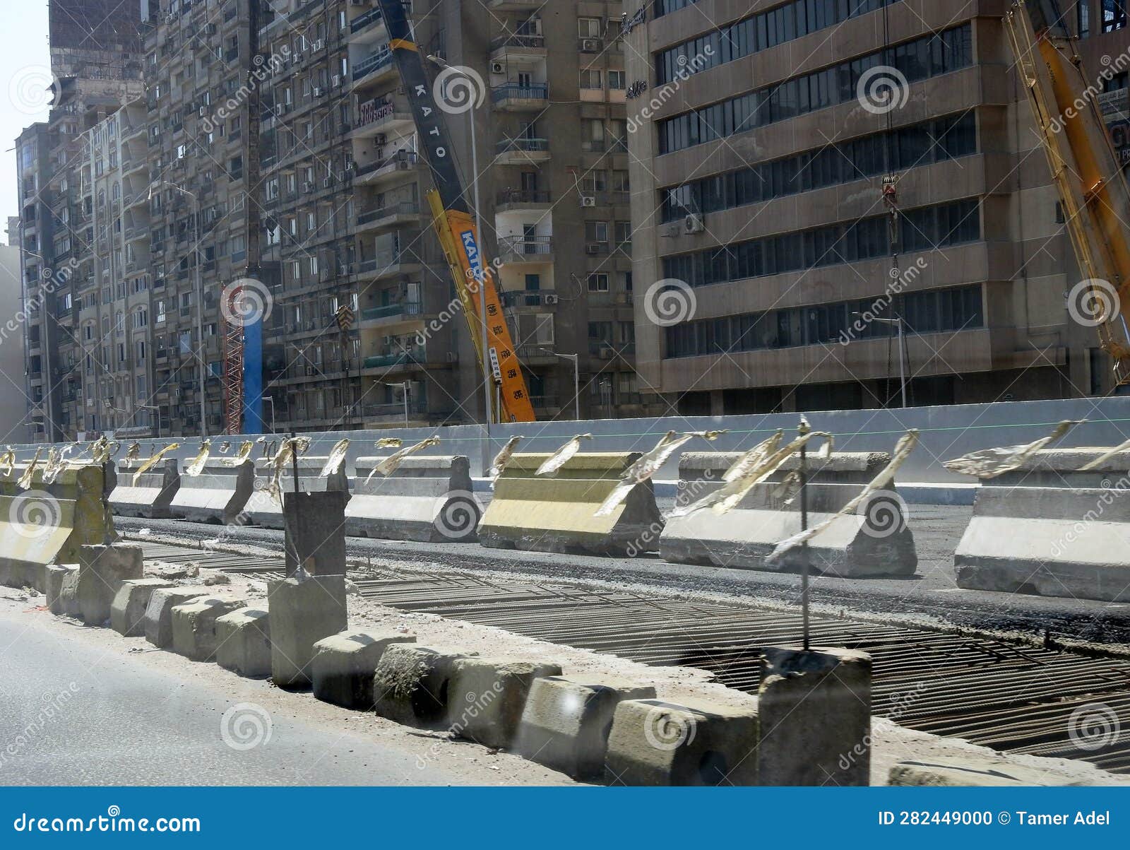 Cairo, Egypt, June 23 2023: the 15th of May Bridge Development Project ...